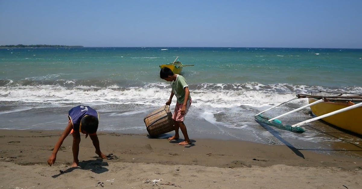 Children Helping Fishermen on a Sandy Beach Free Stock Video Footage ... Children Helping Fishermen on a Sandy Beach Free Stock Video Footage ...