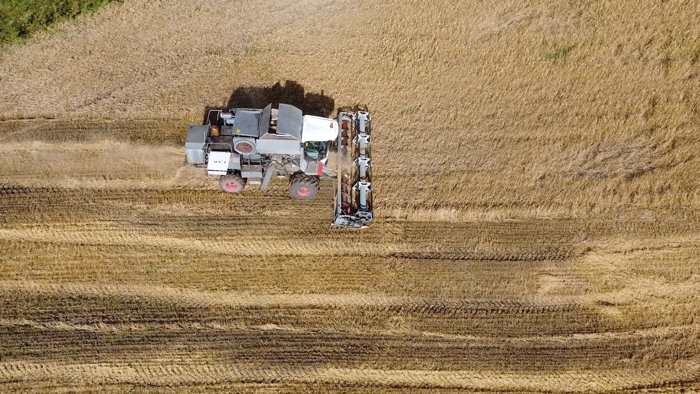 Combine Harvester Drone Footage Free Stock Video Footage, Royalty-Free ...