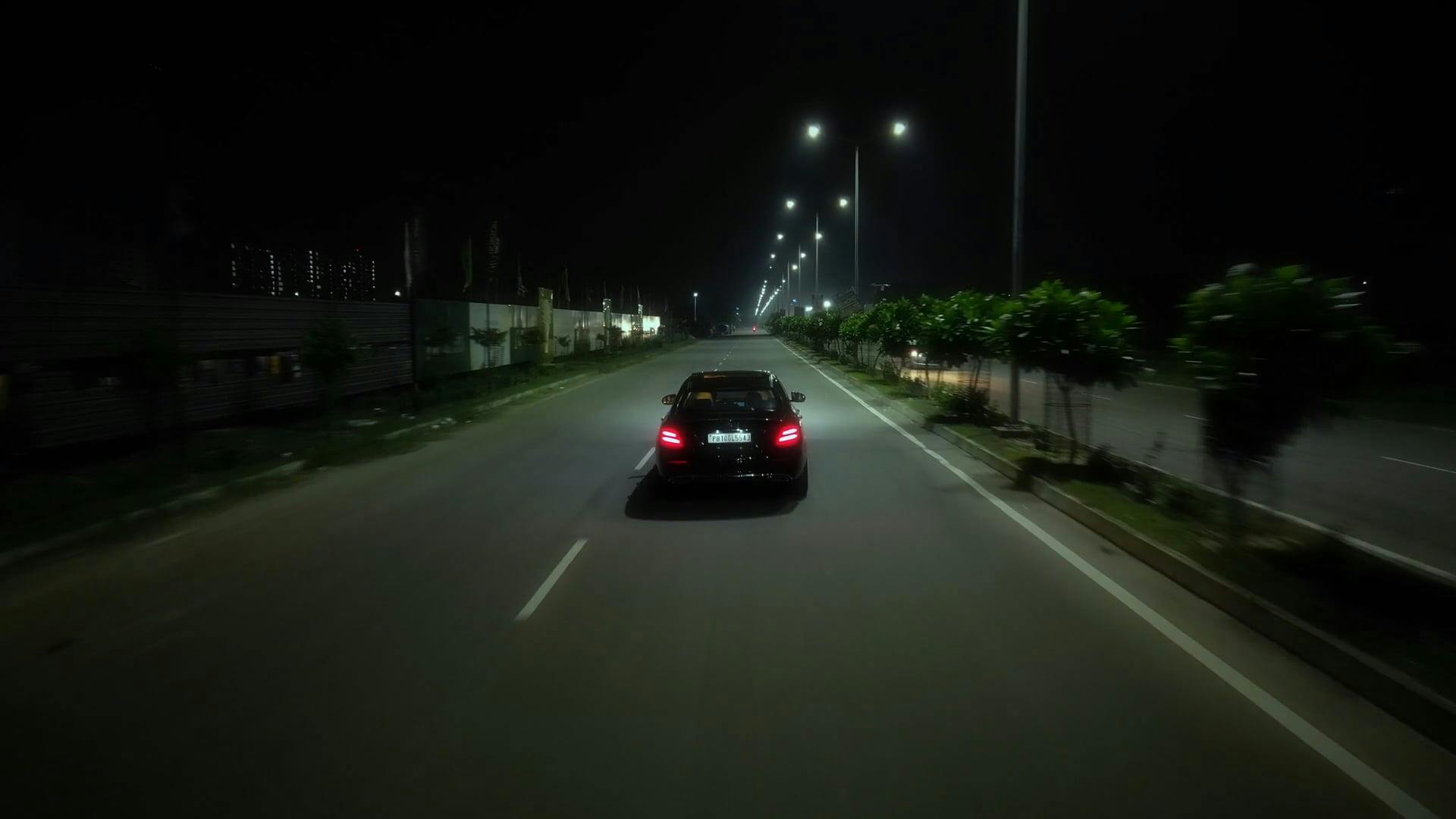 Mercedes Car Driving at Night Free Stock Video Footage, Royalty-Free 4K ...