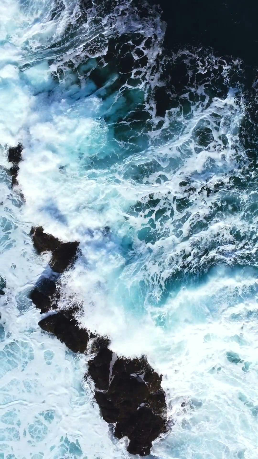 Sea Waves Crashing On The Rocky Shore Free Stock Video Footage, Royalty ...