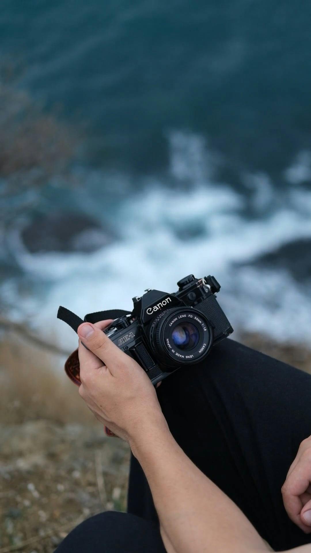 Hand with Camera on Sea Shore Free Stock Video Footage, Royalty-Free 4K ...