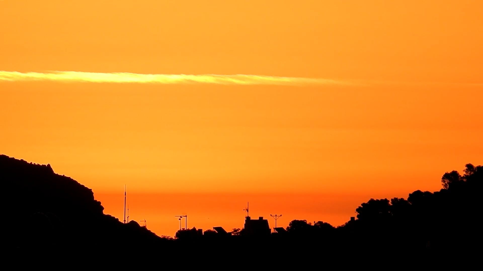 Golden Sky at Dusk Free Stock Video Footage, Royalty-Free 4K & HD Video ...