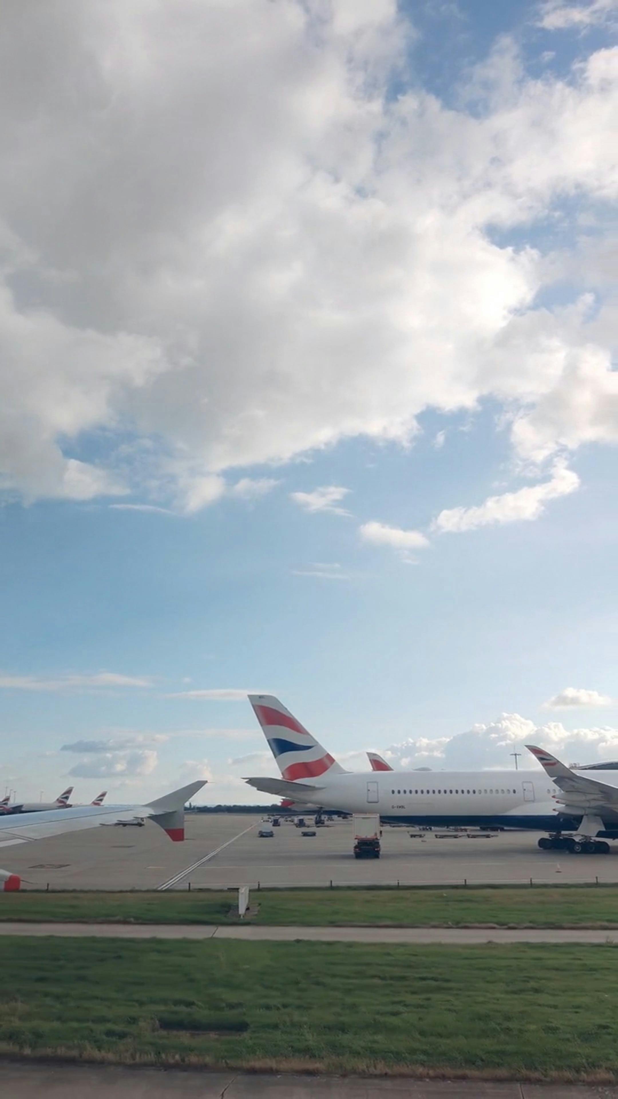 Sunset Airplane at Airport Runway Free Stock Video Footage, Royalty ...