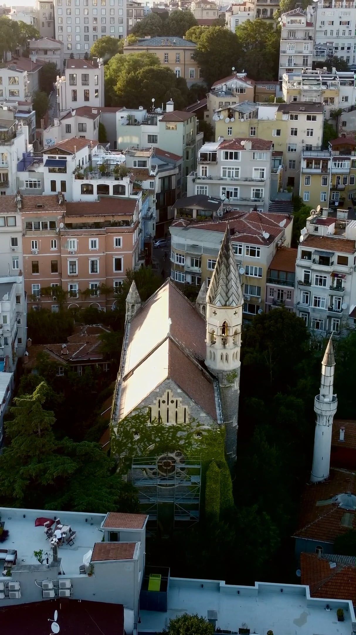 Drone View of the Crimea Memorial Church in Istanbul, Turkey Free Stock ...