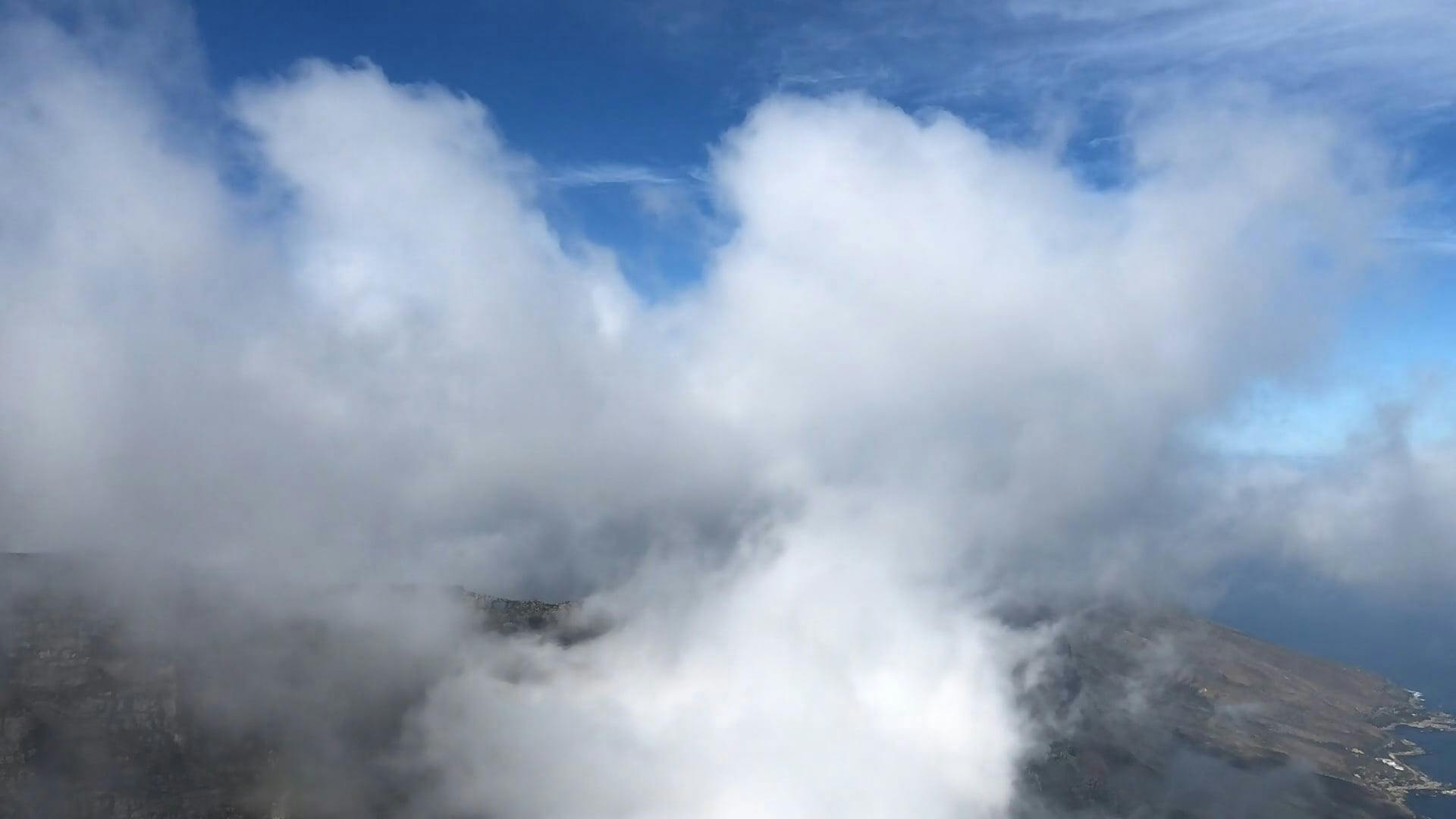 Time Lapse of Moving Clouds over Table Mountain in South Africa Free ...