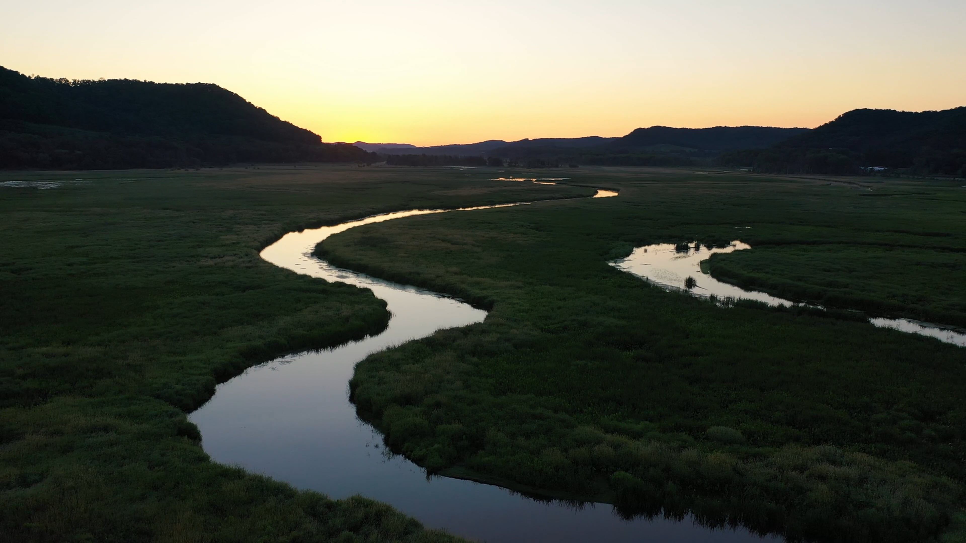 Drone Footage of Meandering River Free Stock Video Footage, Royalty ...
