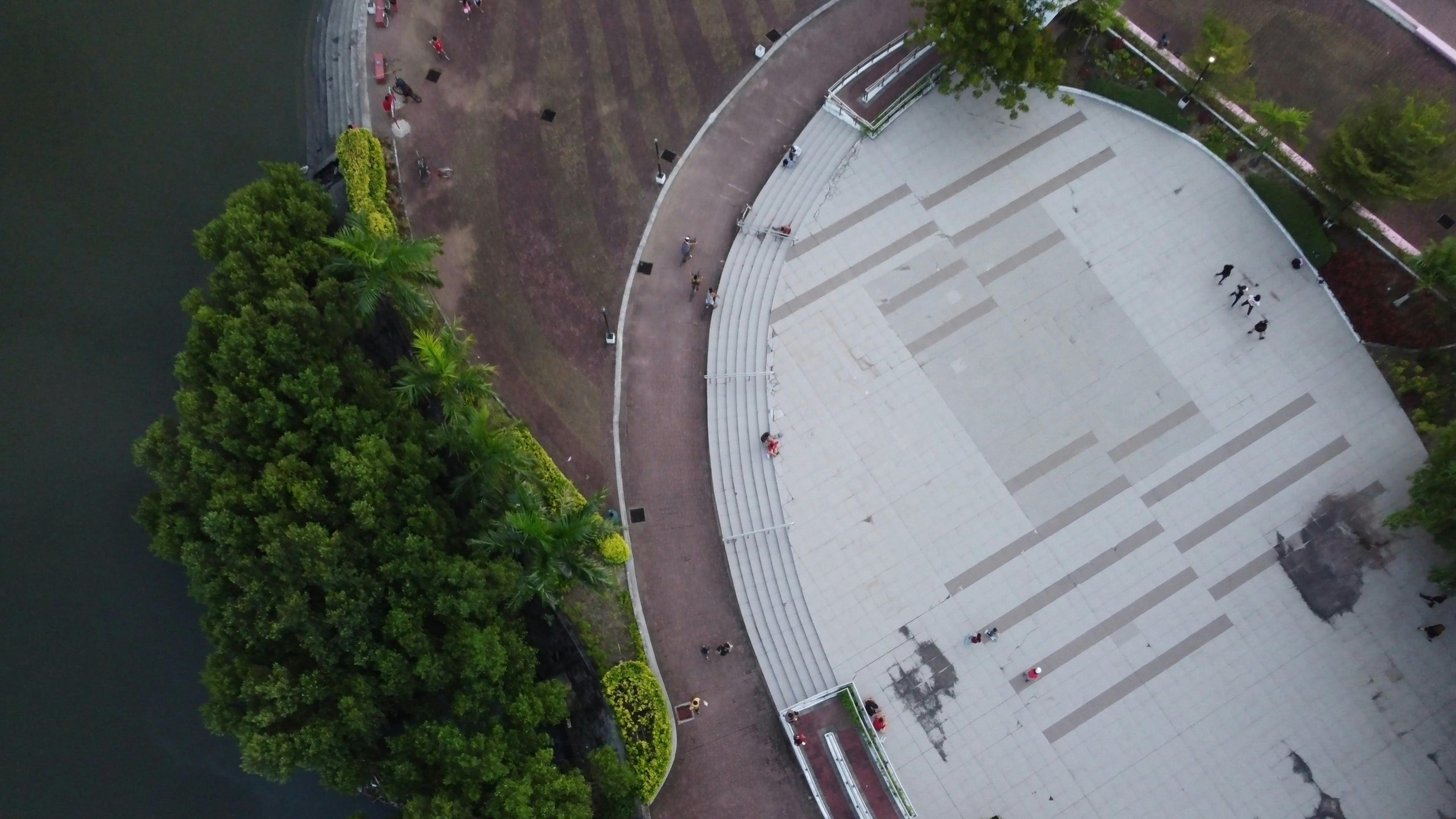 Drone View of an Esplanade in the City of Iloilo, Philippines Free ...
