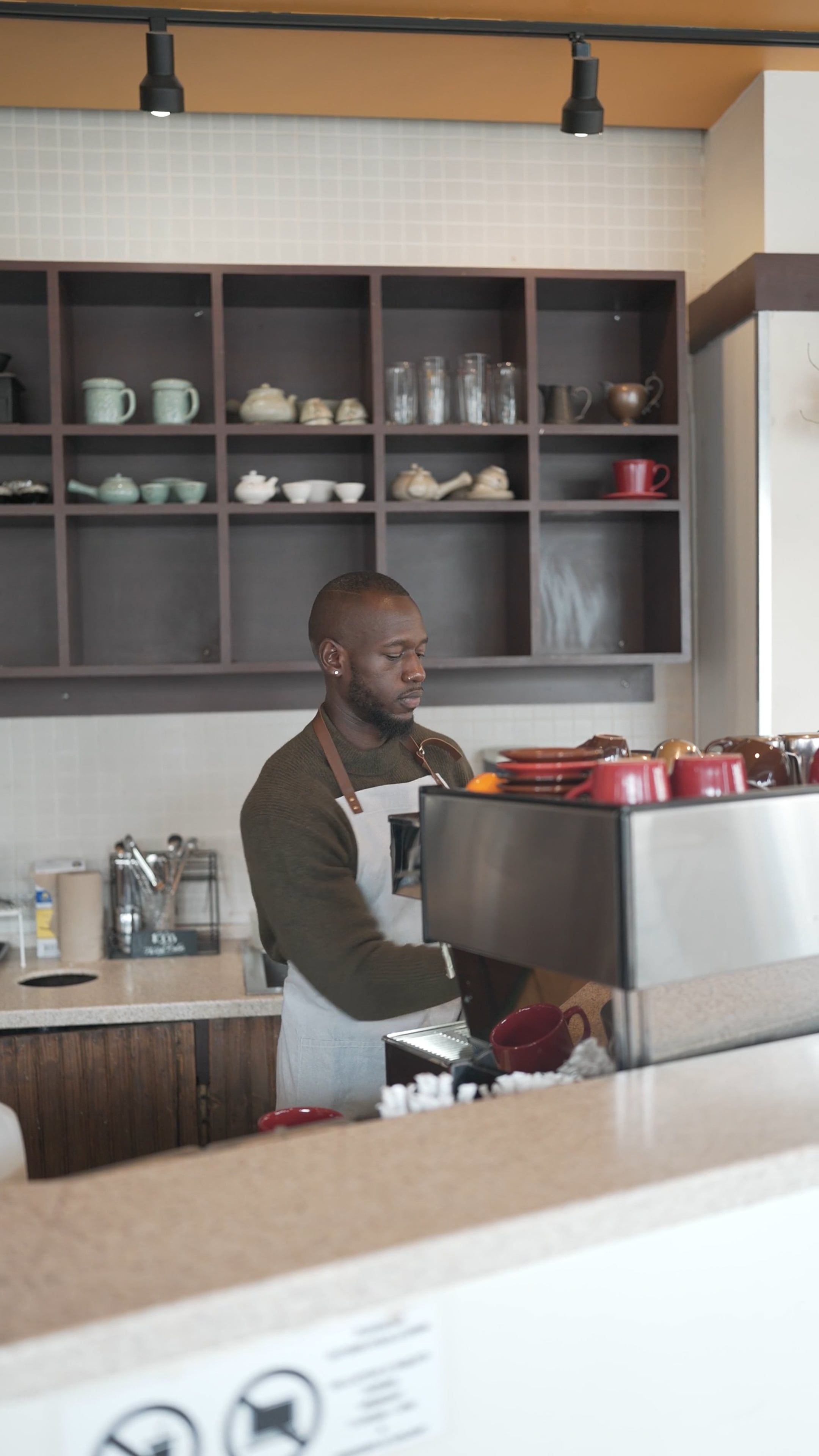 A Customer Getting Her Brewed Coffee Free Stock Video Footage, Royalty ...