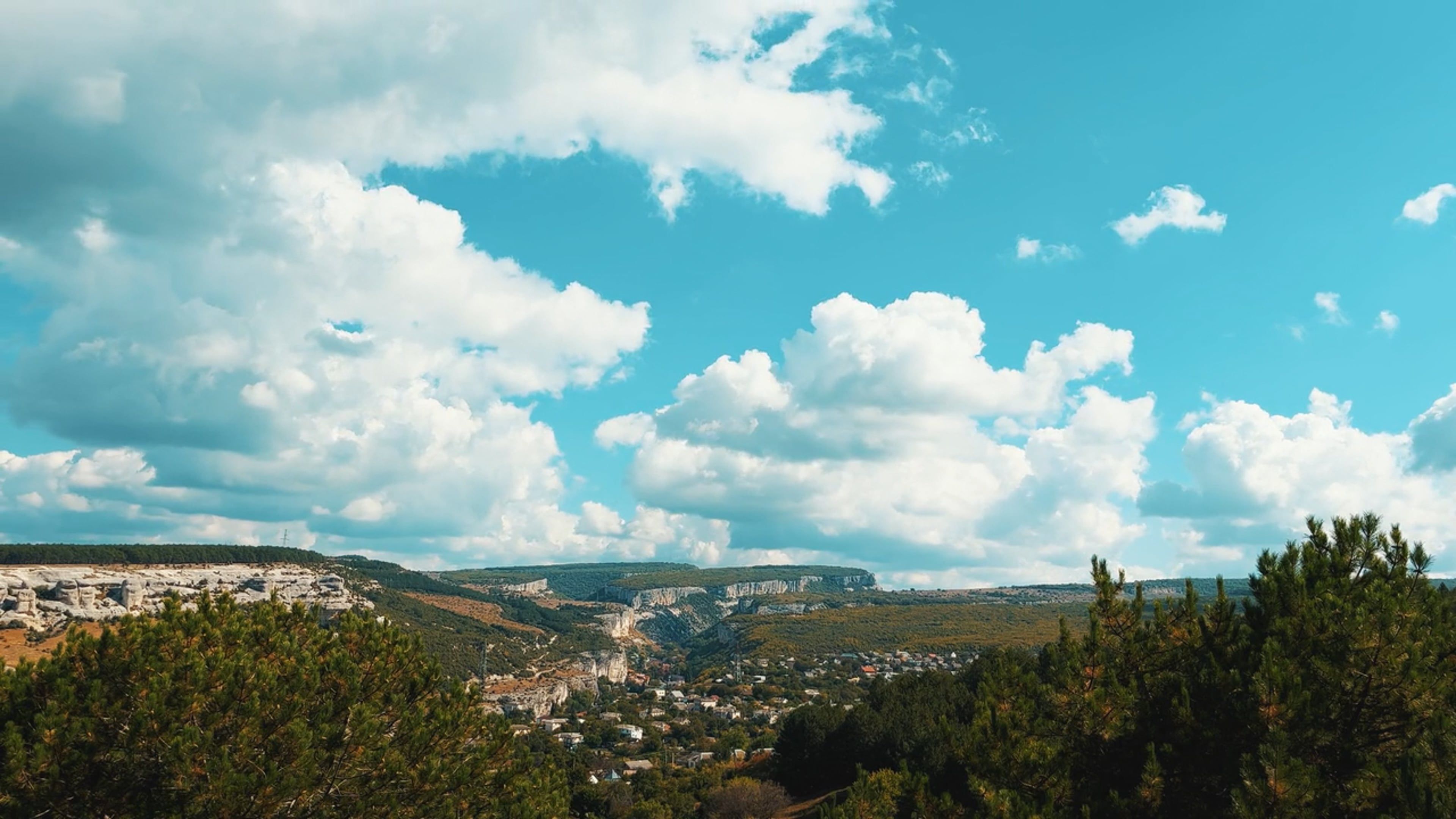Clouds in Blue Sky over Town Free Stock Video Footage, Royalty-Free 4K ...