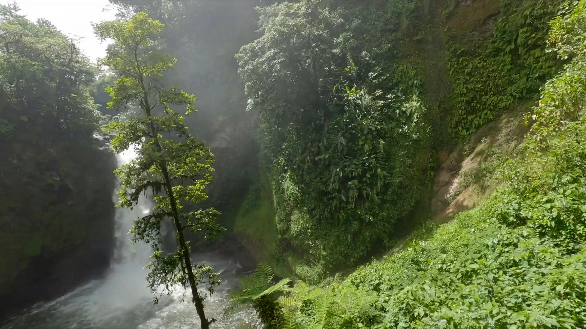 Drone Footage over Waterfall Free Stock Video Footage, Royalty-Free 4K ...