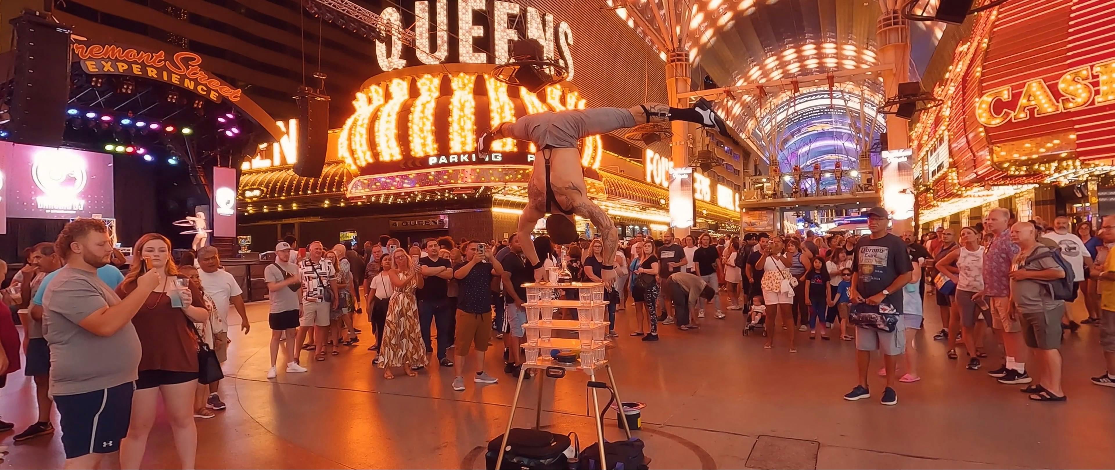 Tourists Enjoying a Street Performer Show in Las Vegas Free Stock Video ...