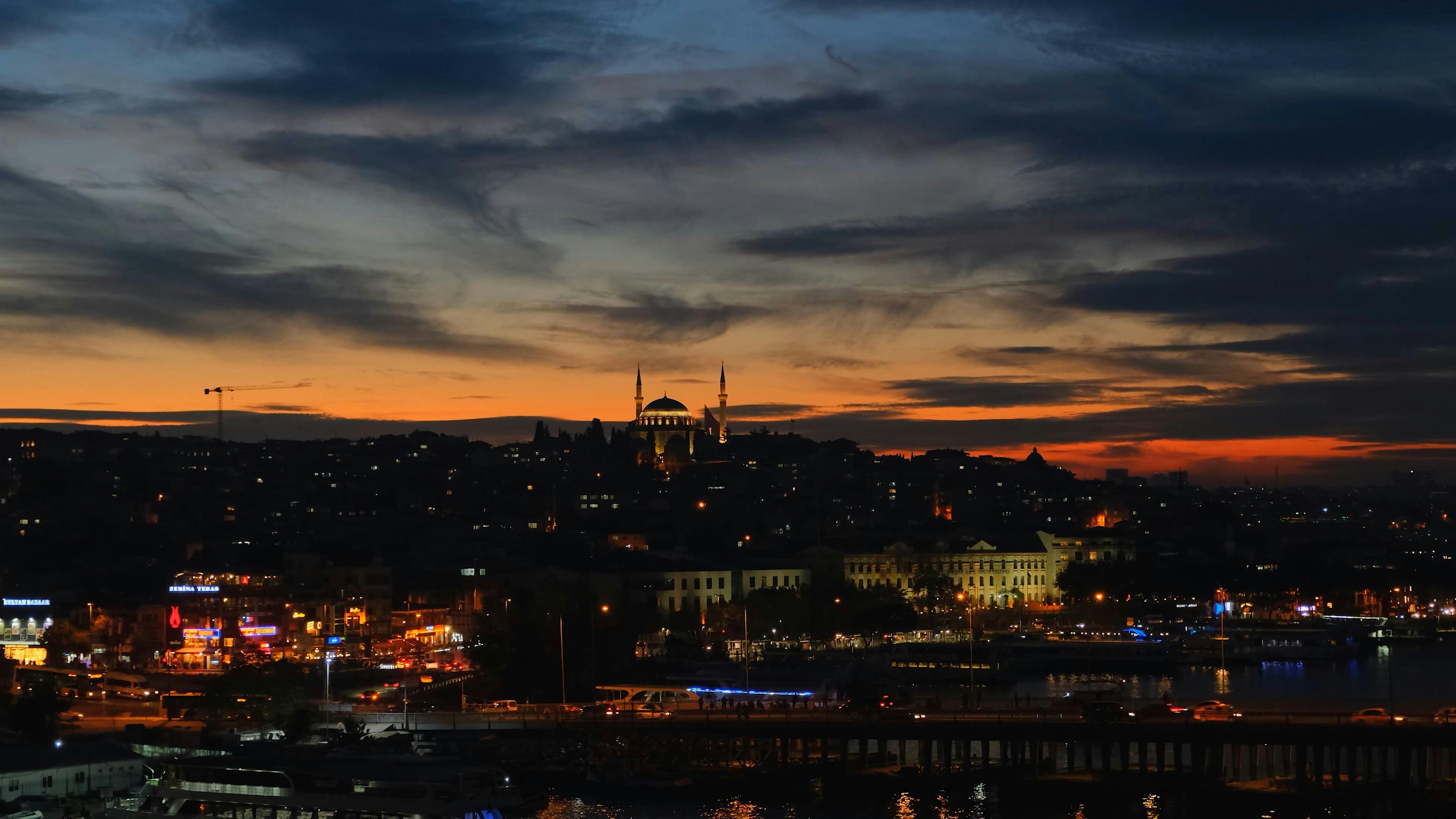 Overcast over City at Sunset Free Stock Video Footage, Royalty-Free 4K ...