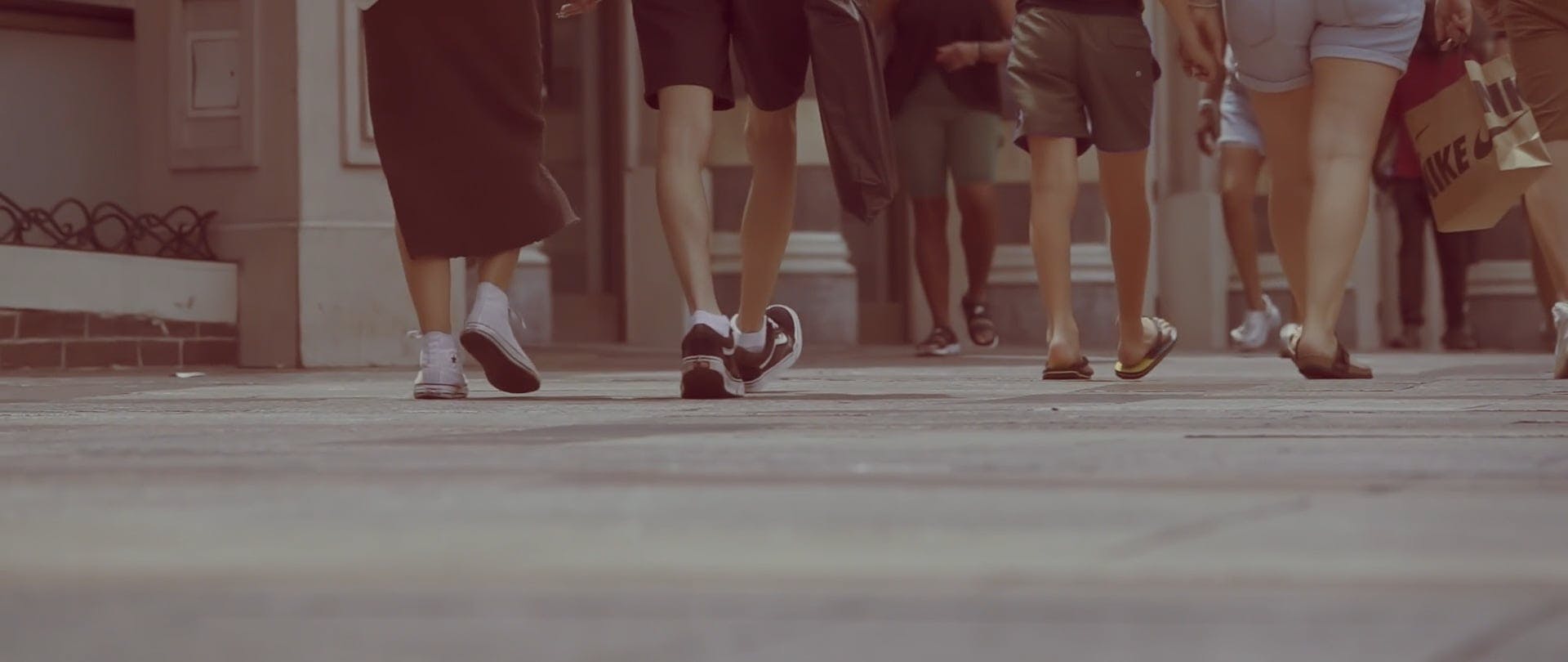 Back View of People Walking in the Street Free Stock Video Footage ...