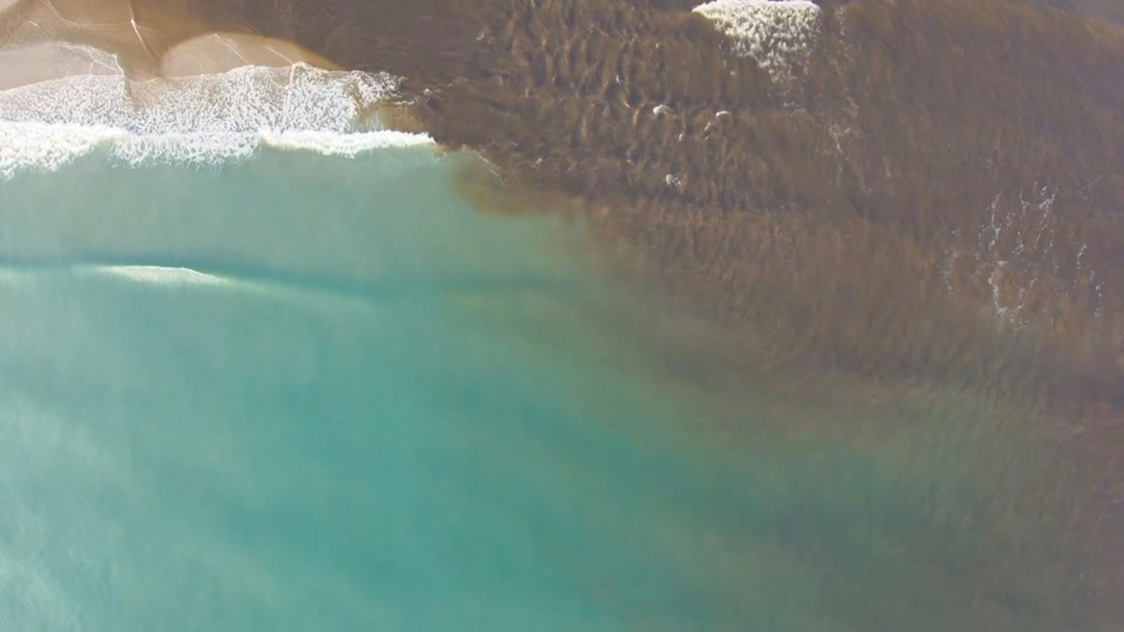 Aerial View of a River Plume on the Coast of La Guajira, Colombia Free ...