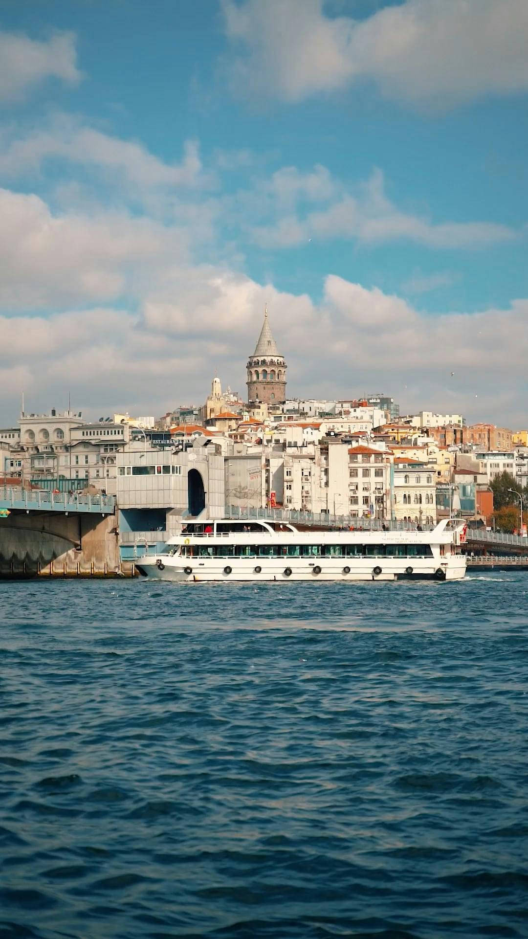 A Ferry Boat Sailing the Bosphorus Strait in Istanbul, Turkey Free ...
