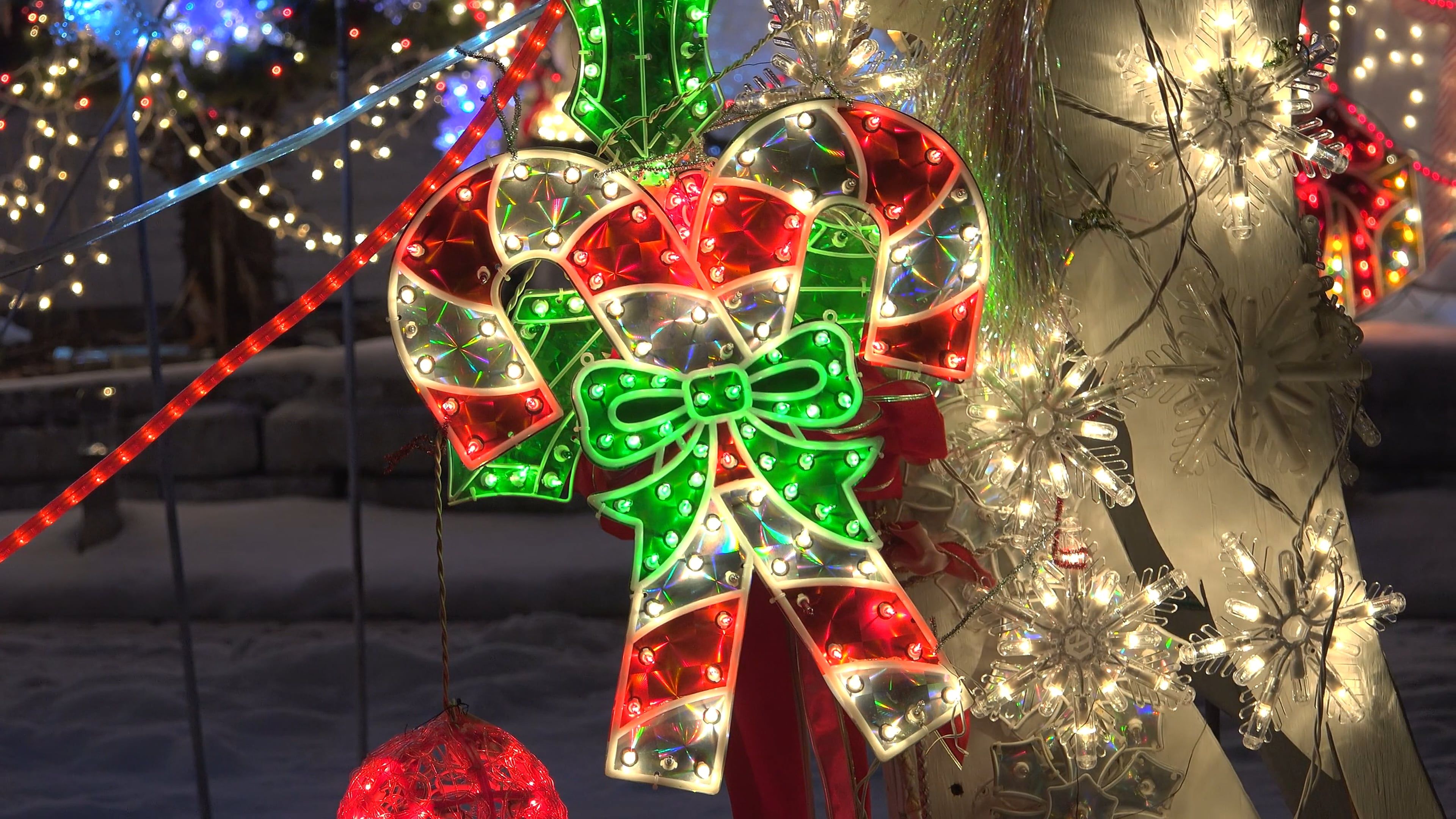 Close up of Christmas Lights Free Stock Video Footage, Royalty-Free 4K ...