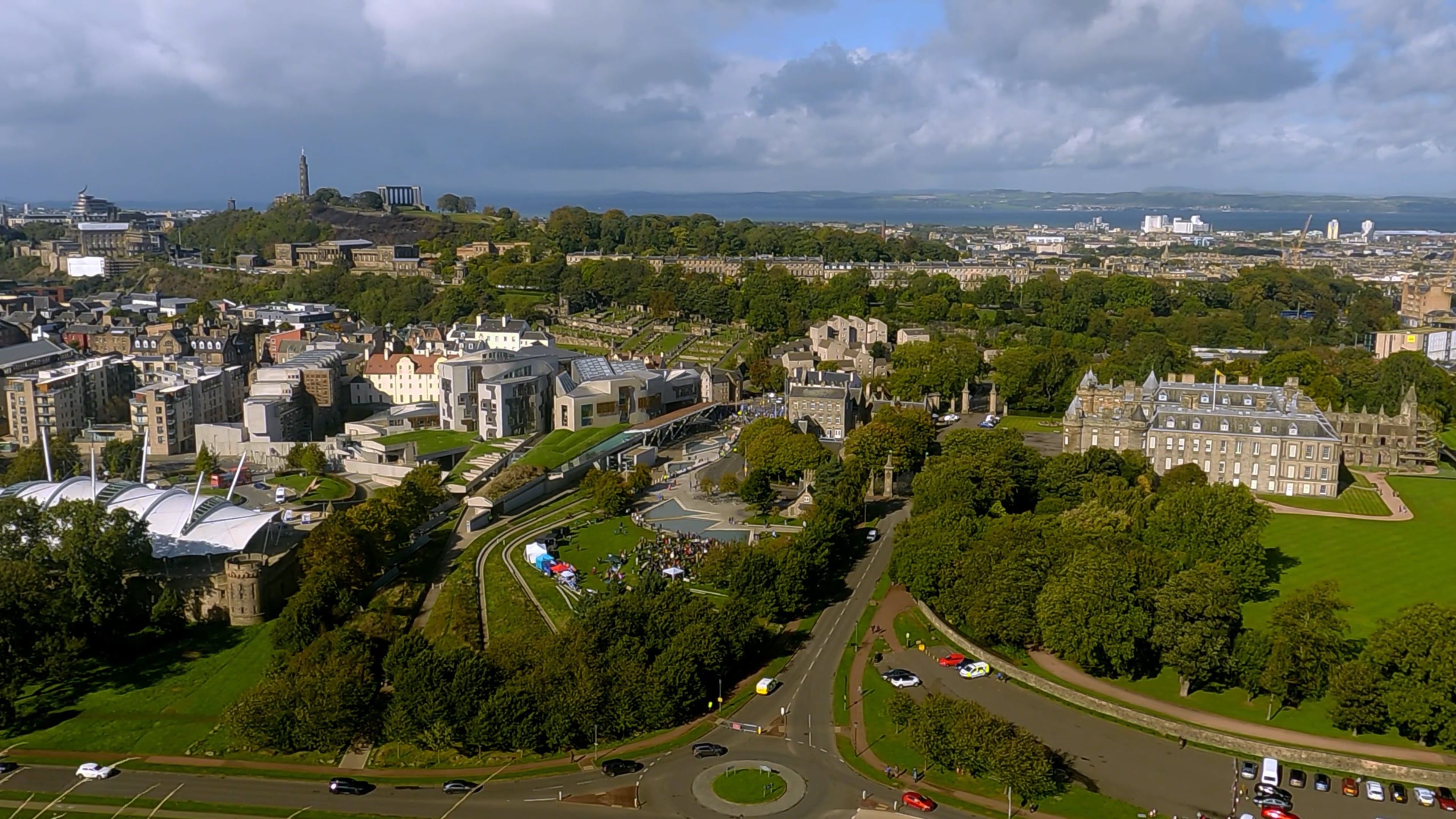 Edinburgh, Scotland in Birds Eye View Free Stock Video Footage, Royalty ...