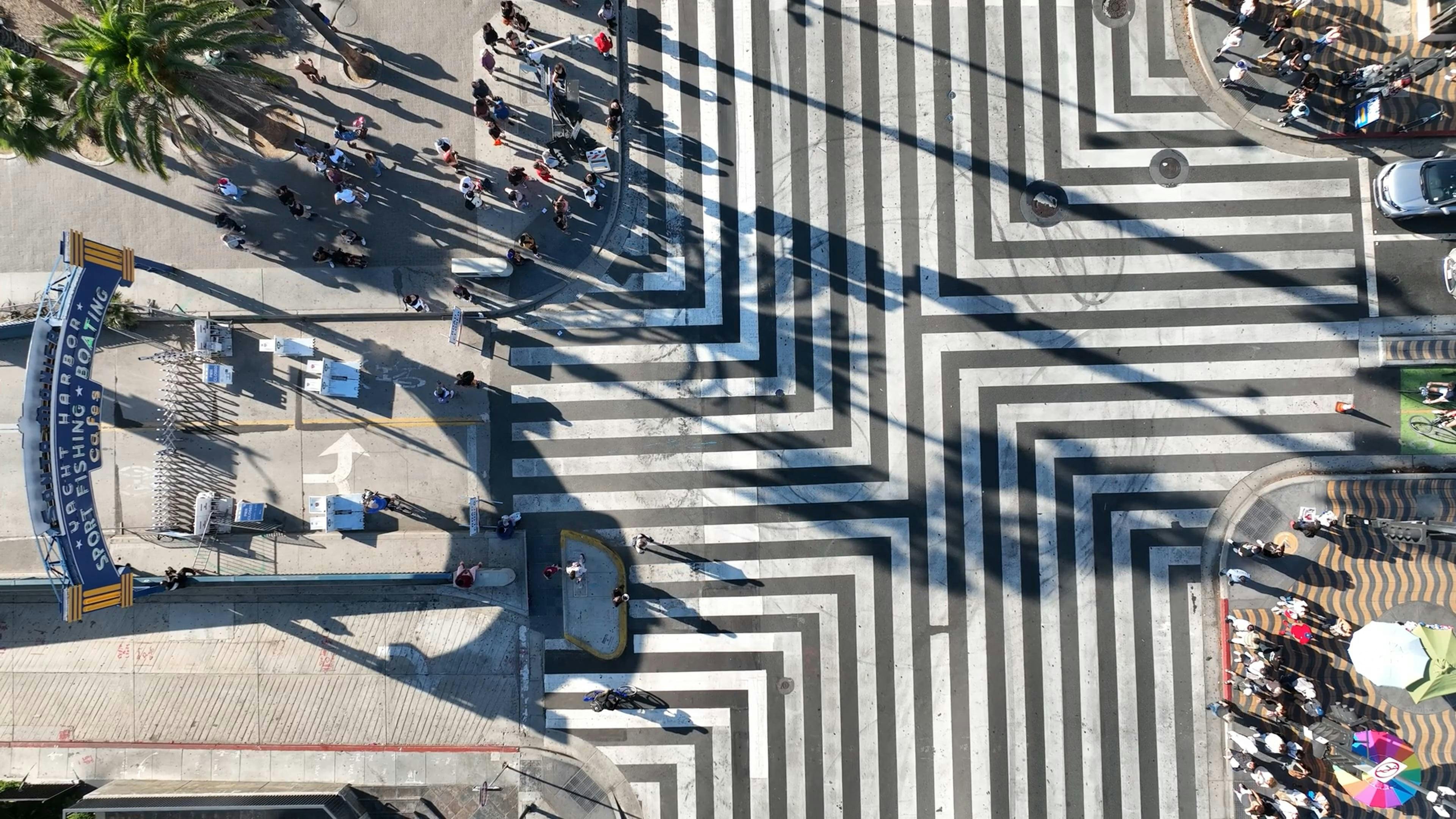 Pedestrians on Street in Overhead View Free Stock Video Footage ...