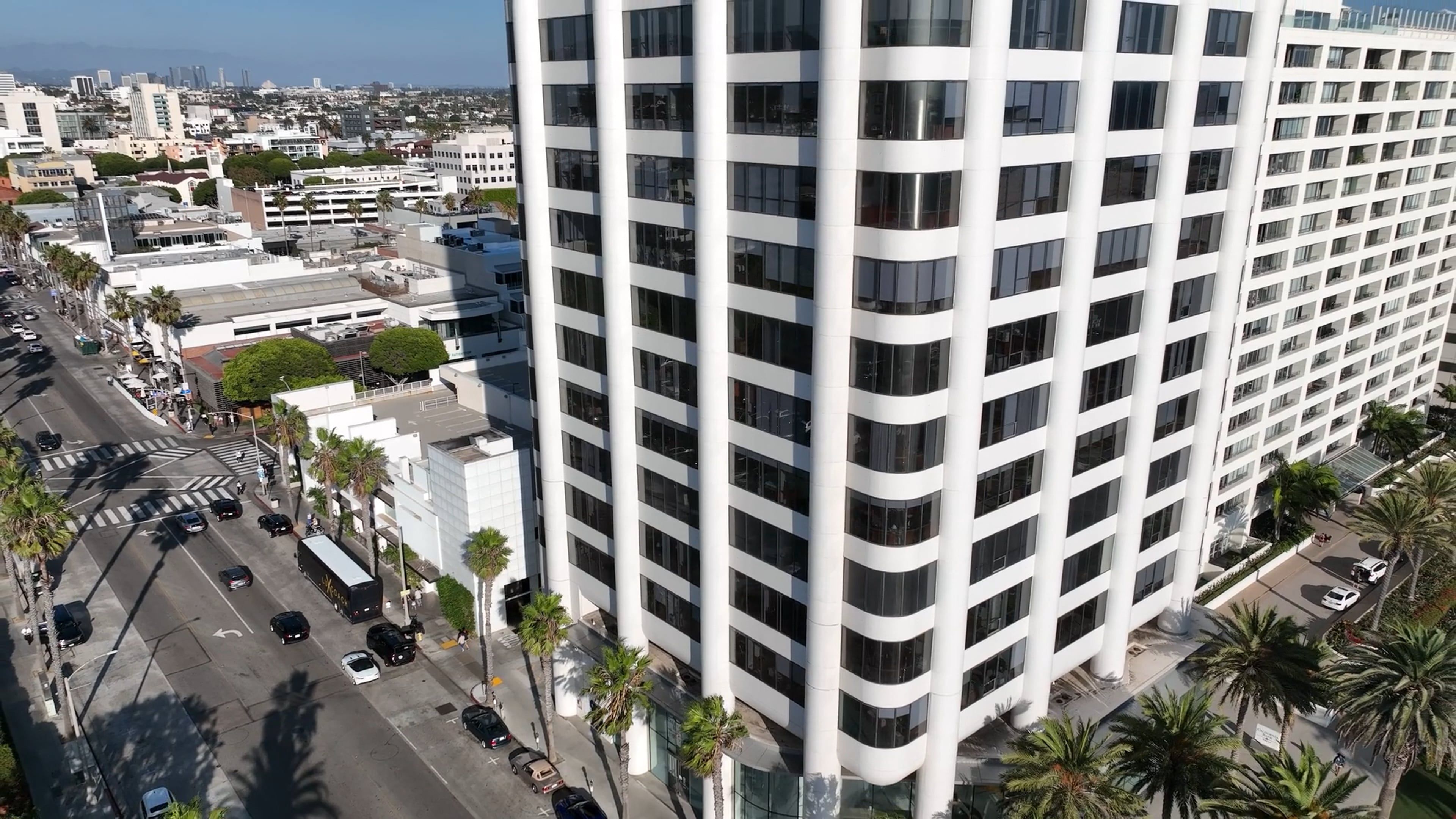 Drone Video of an Office Building in Santa Monica, California Free ...