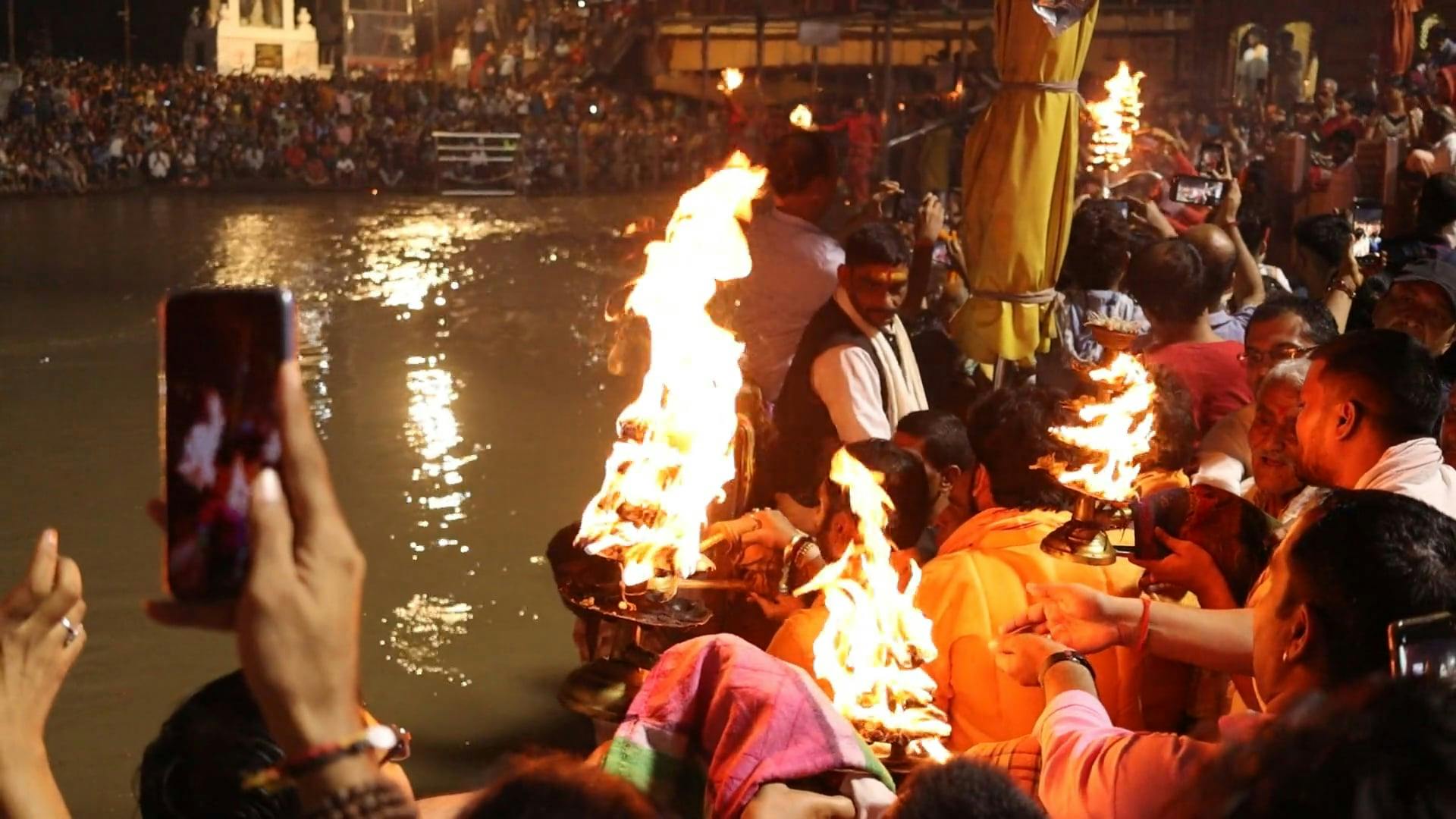 Haridwar Ganga Aarti Free Stock Video Footage, Royalty-Free 4K & HD ...