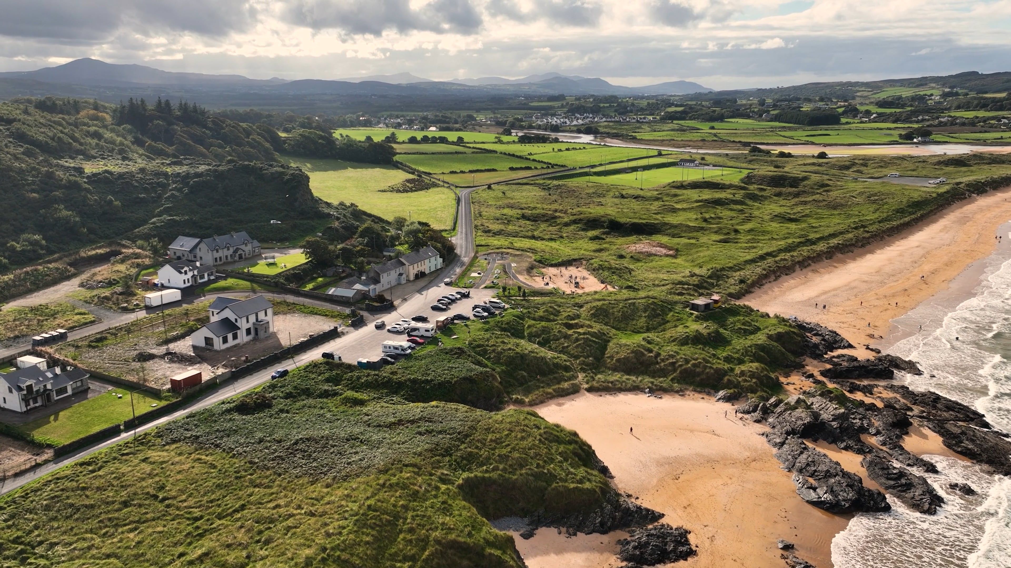 Drone Footage of Culdaff Beach in Donegal, Ireland Free Stock Video ...