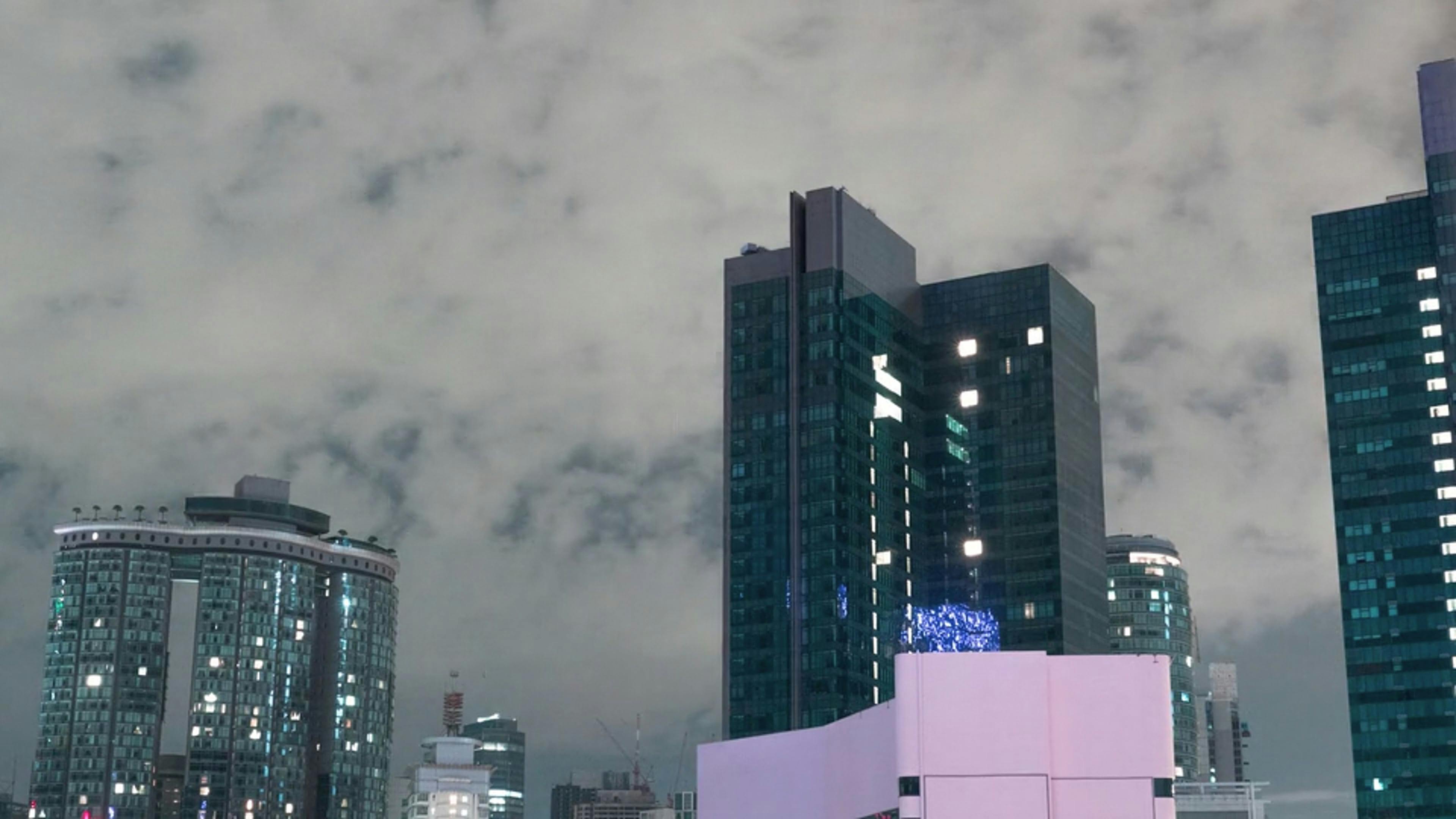 Clouds over Buildings in City Free Stock Video Footage, Royalty-Free 4K ...
