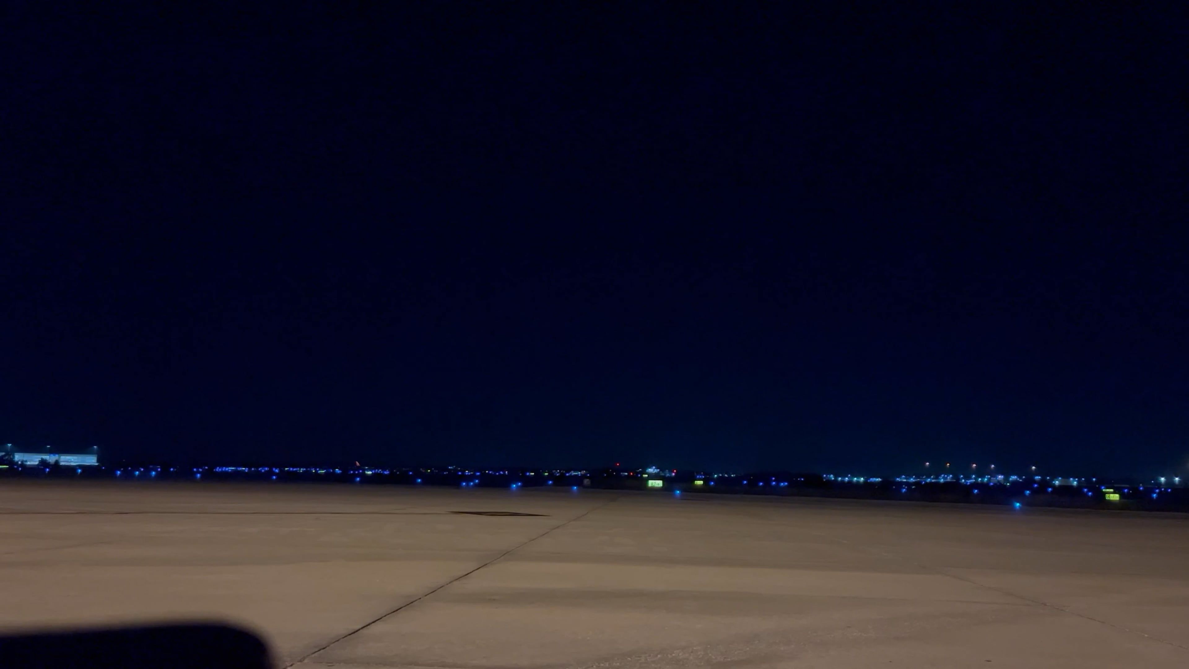 An Airline Plane Taxiing on the Runway at Night Free Stock Video ...