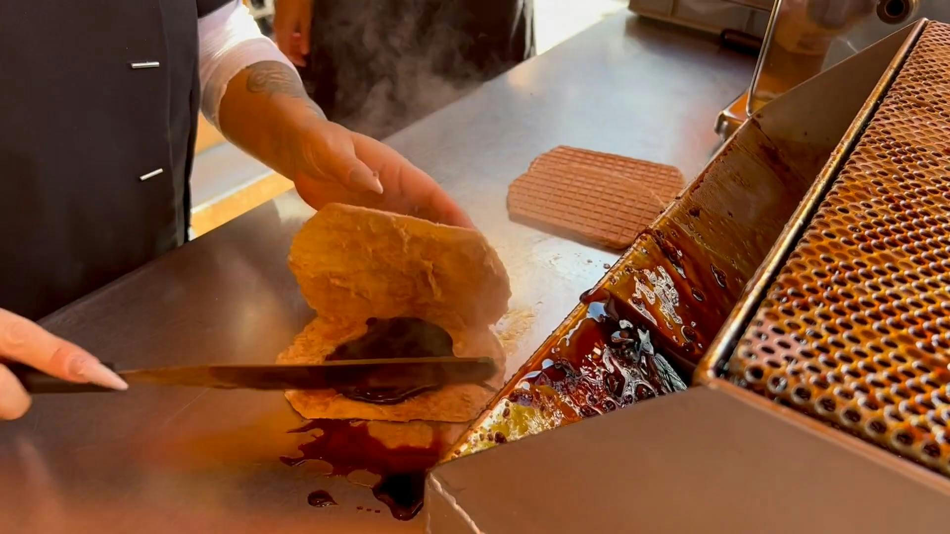 Chef Preparing Waffles in Kitchen Free Stock Video Footage, Royalty ...