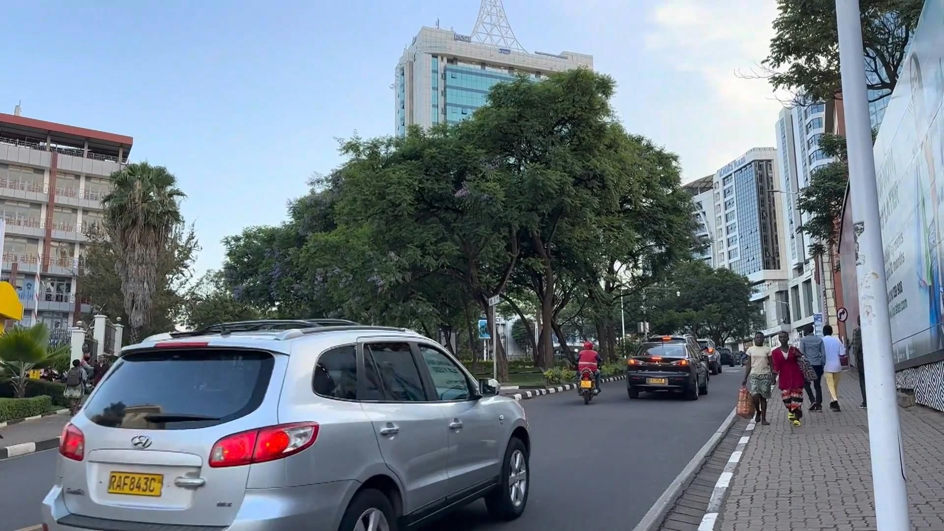 Traffic on Street in Kigali Free Stock Video Footage, Royalty-Free 4K ...