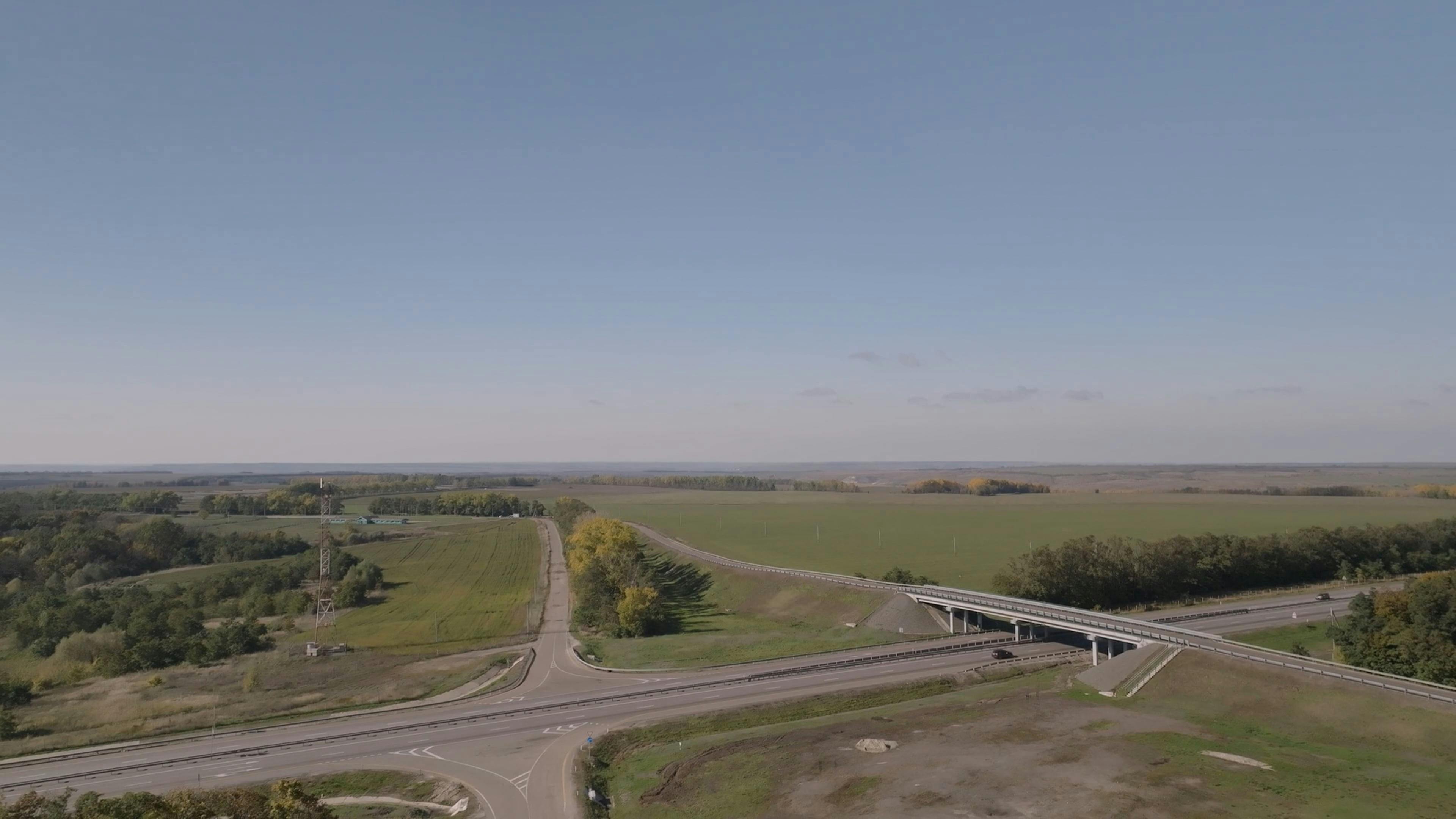 Drone View of an Expressway in a Rural Area Free Stock Video Footage ...