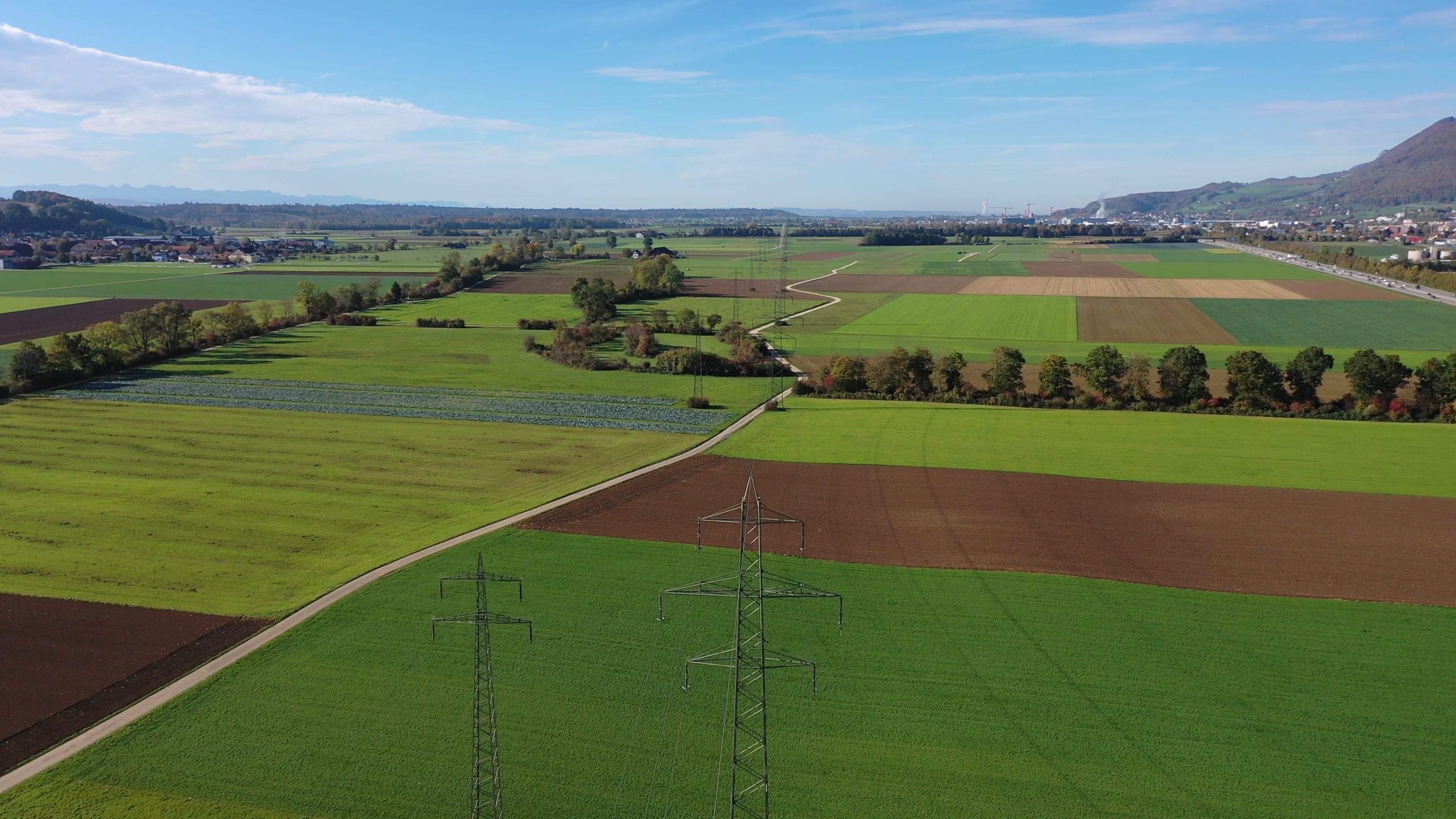 Drone Footage of Cultivated Farm Fields Free Stock Video Footage ...