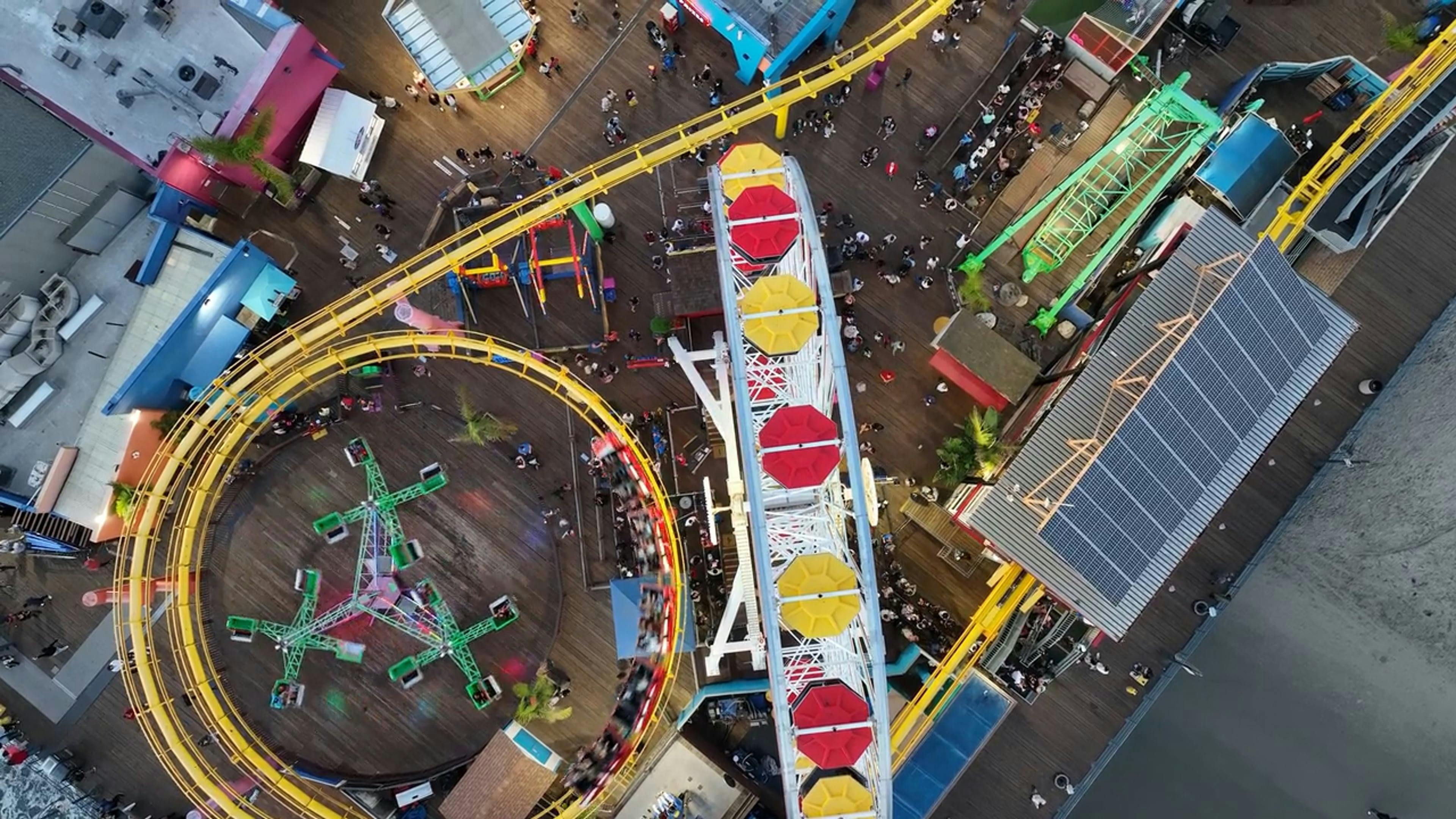 Top View of the Pacific Park Attractions on the Santa Monica Pier Free ...