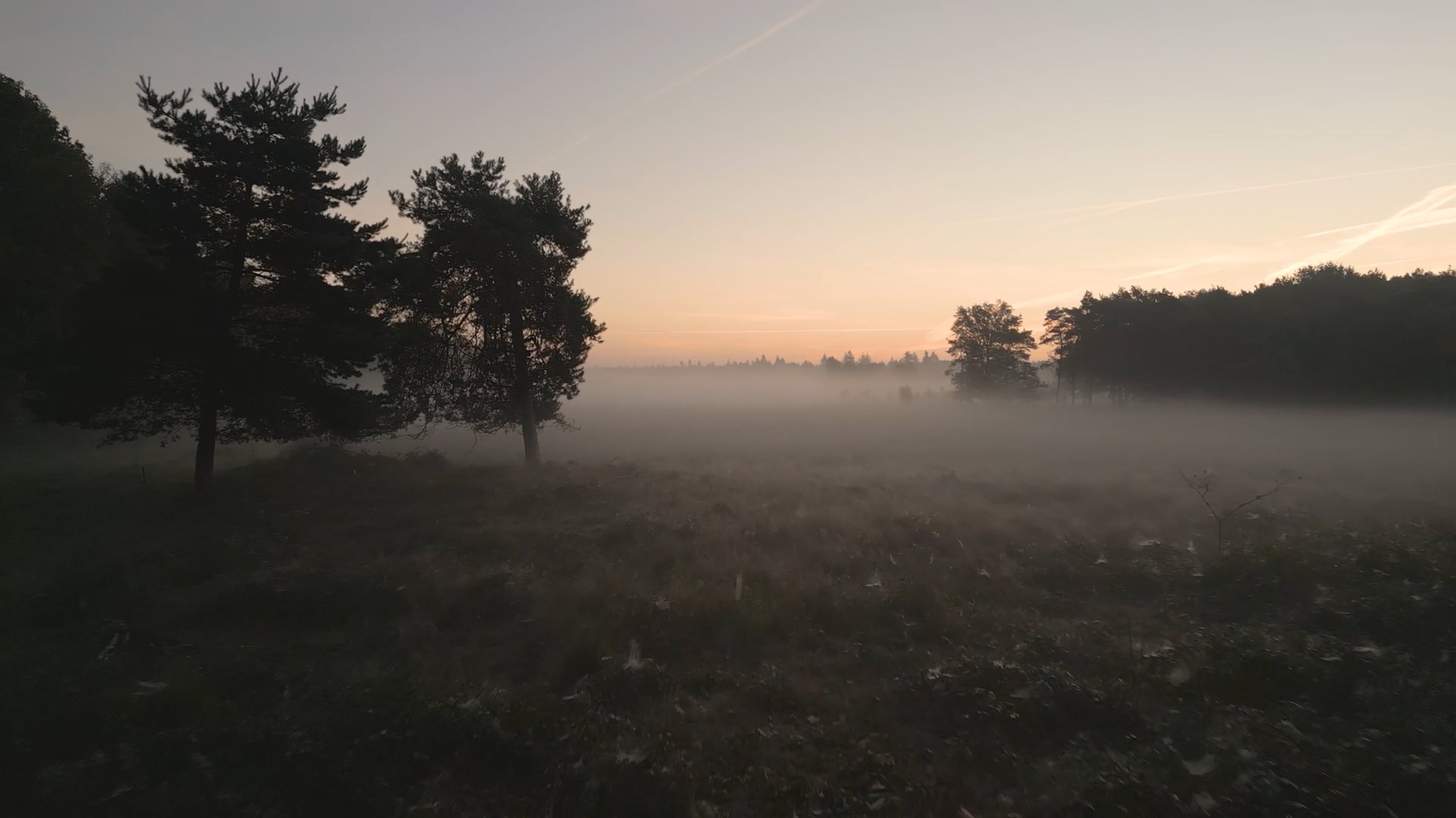 Drone Footage of Foggy Grass Fields Free Stock Video Footage, Royalty ...