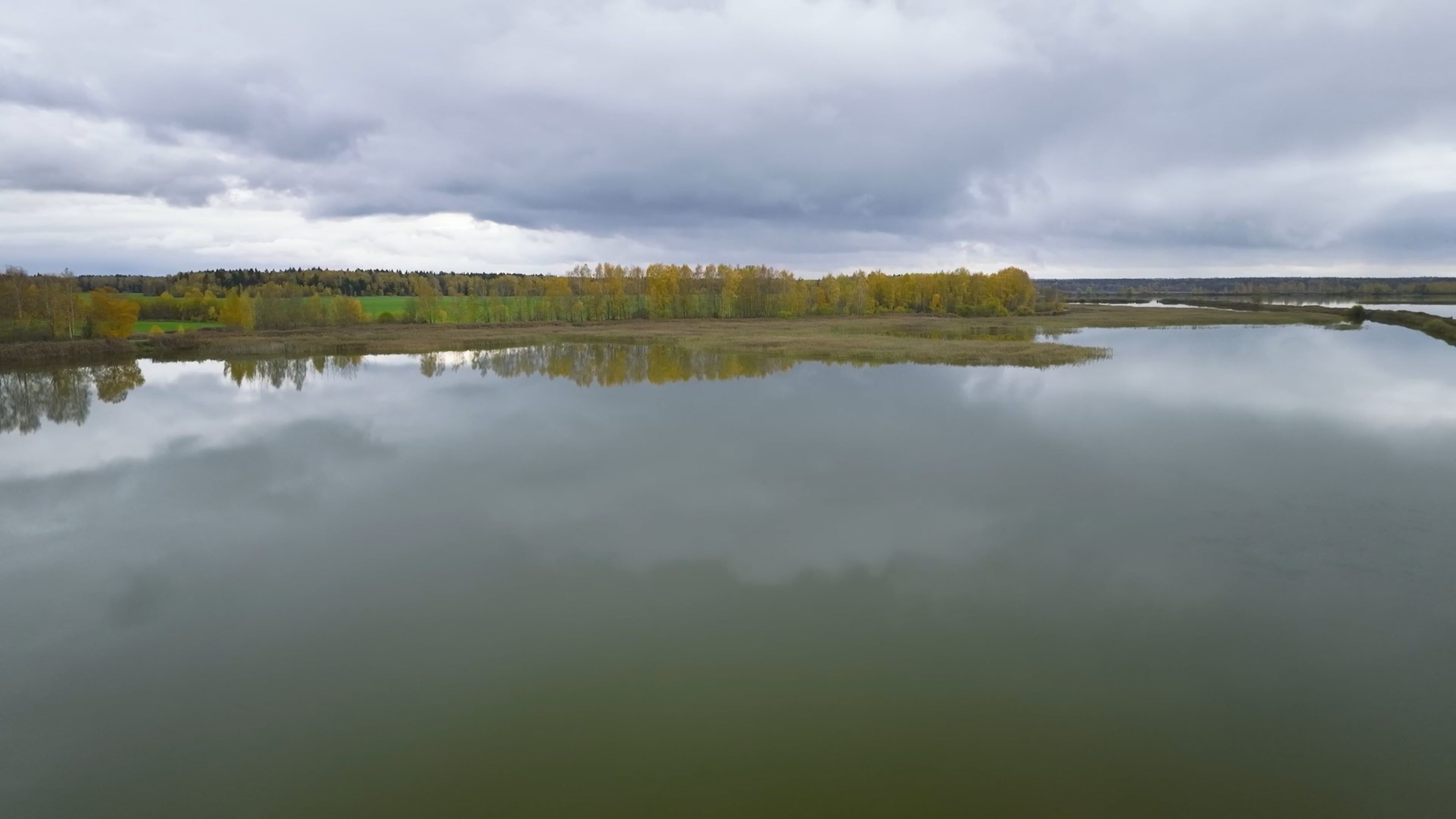 A Body of Water under a Gloomy Sky Free Stock Video Footage, Royalty ...