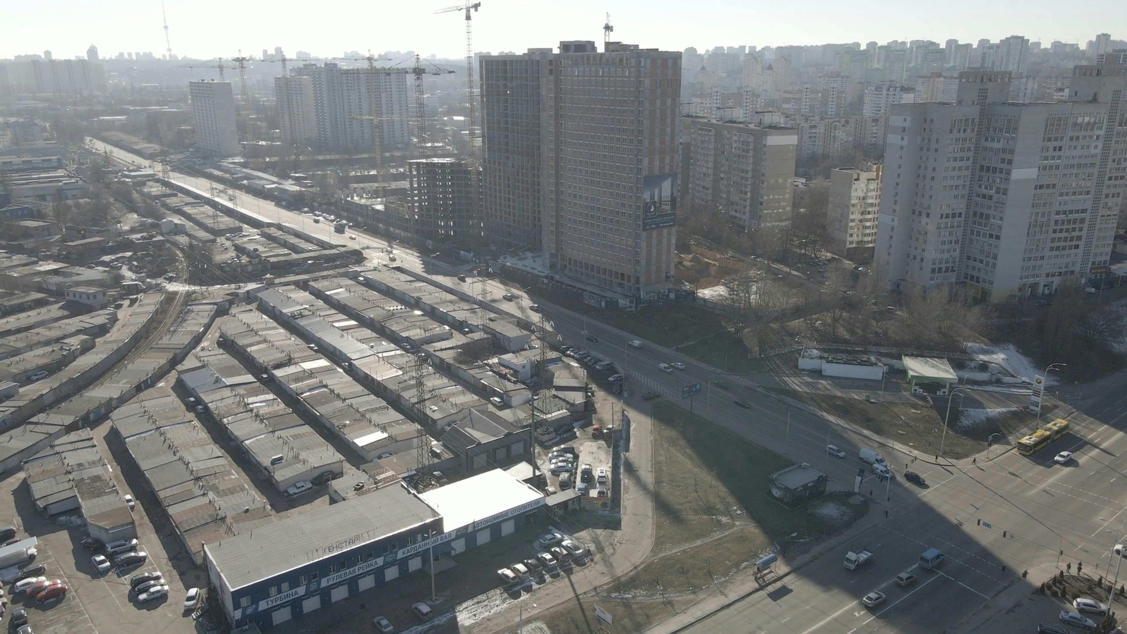 Drone Footage of a Building Site in Kiev, Ukraine Free Stock Video ...