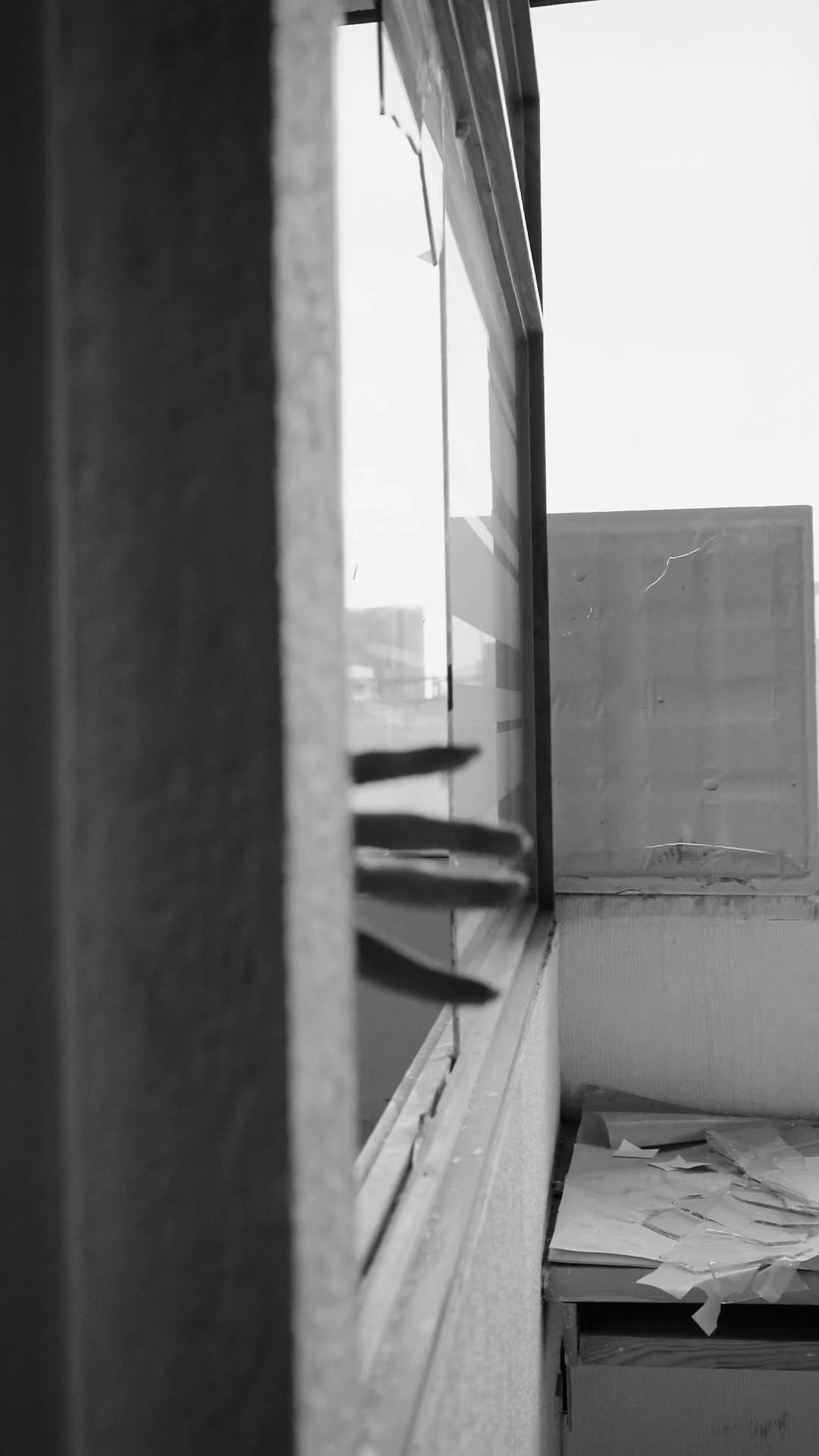 Painted Face Looking through Window Free Stock Video Footage, Royalty ...