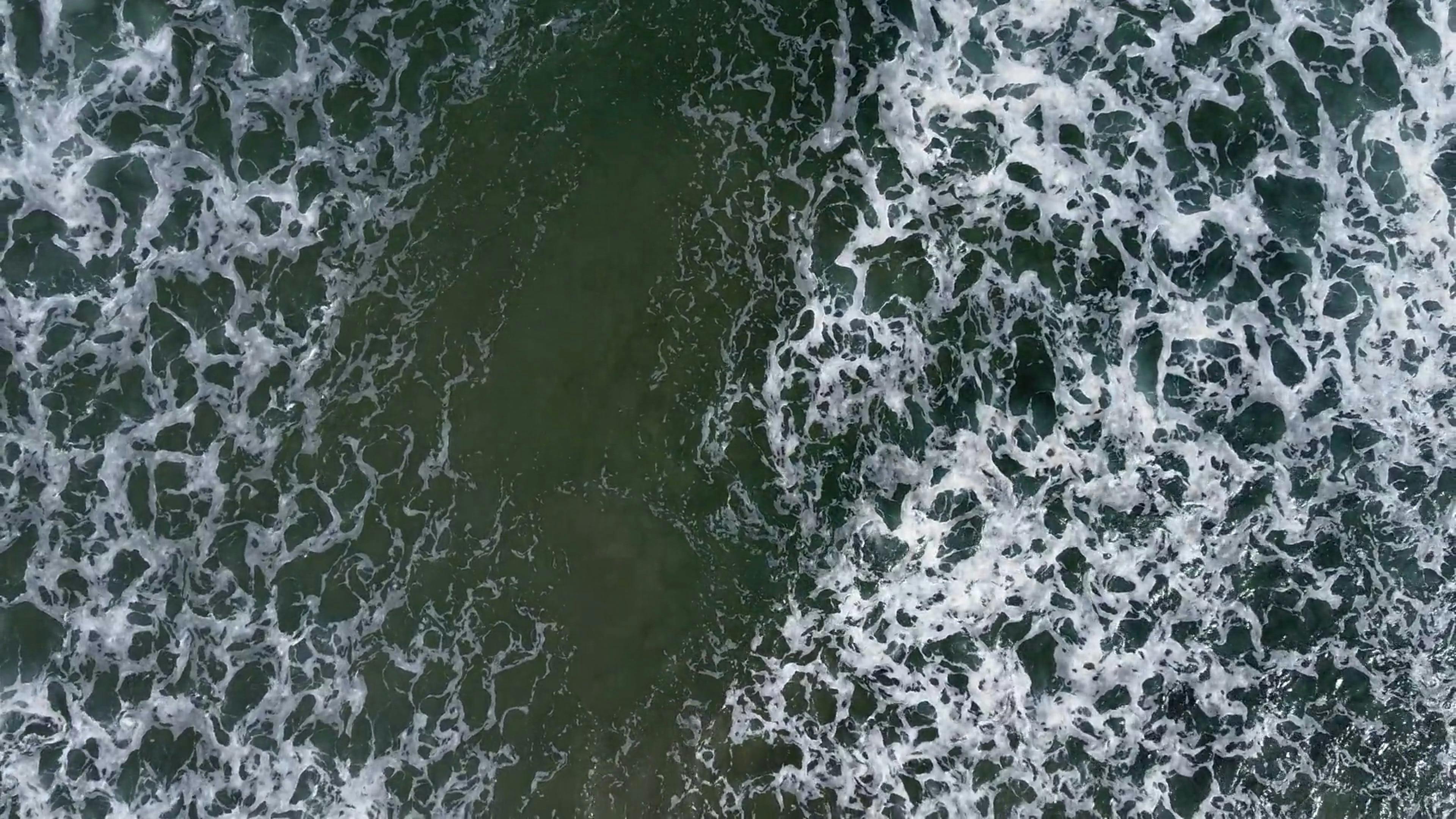 Drone Footage of Waves on Sea Shore Free Stock Video Footage, Royalty ...