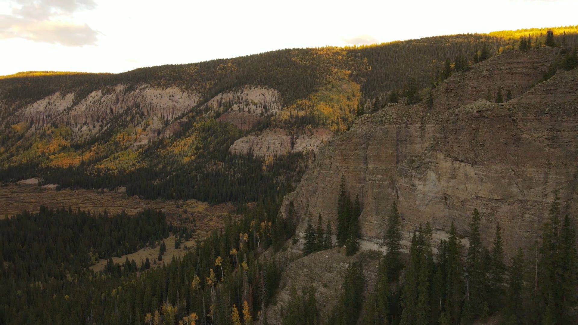 Drone Footage of a Mountain Landscape with Autumn Colors Free Stock ...