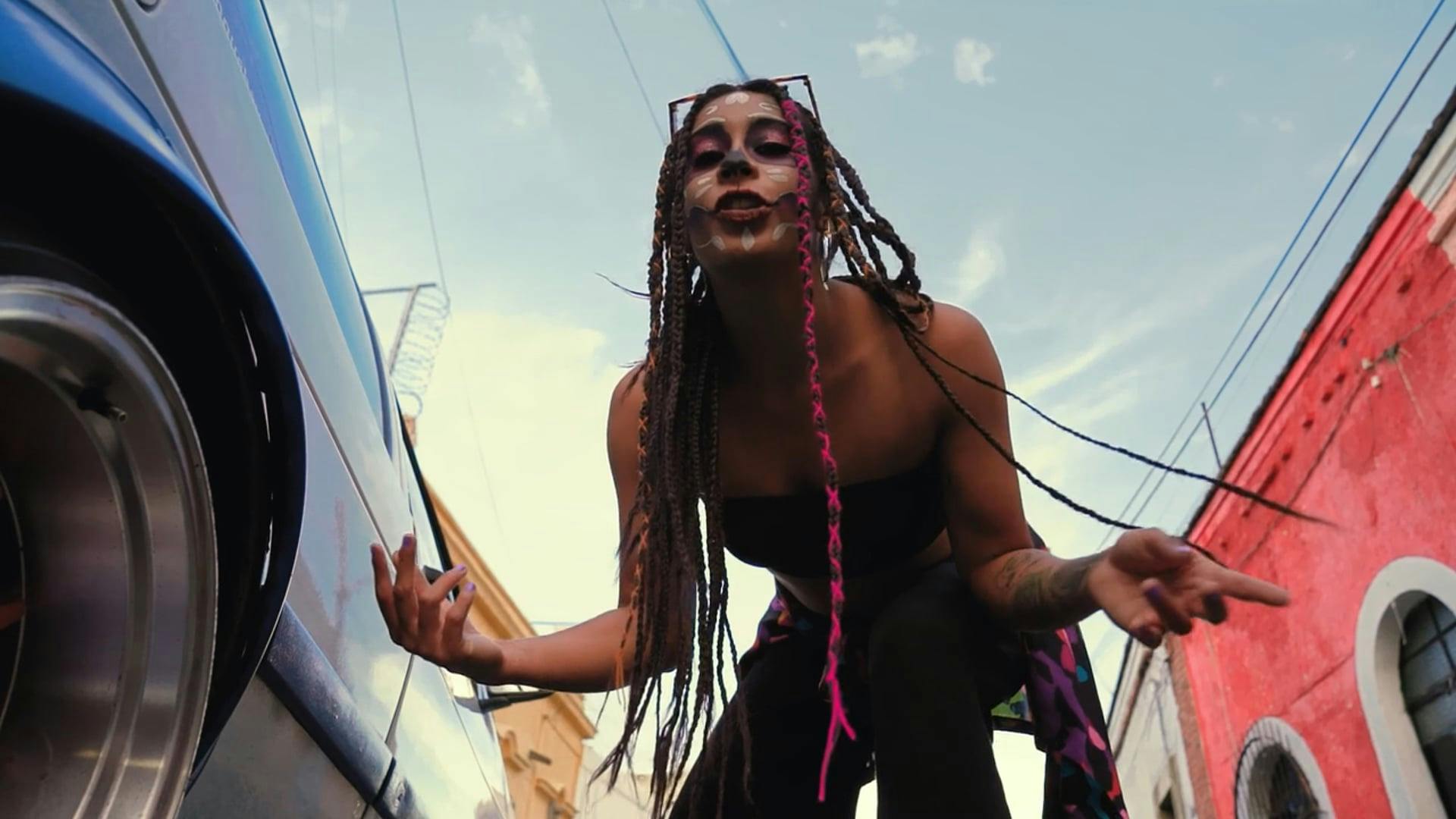 Low Angle Shot of Braided Hair Woman Singing Beside a Car Free Stock ...