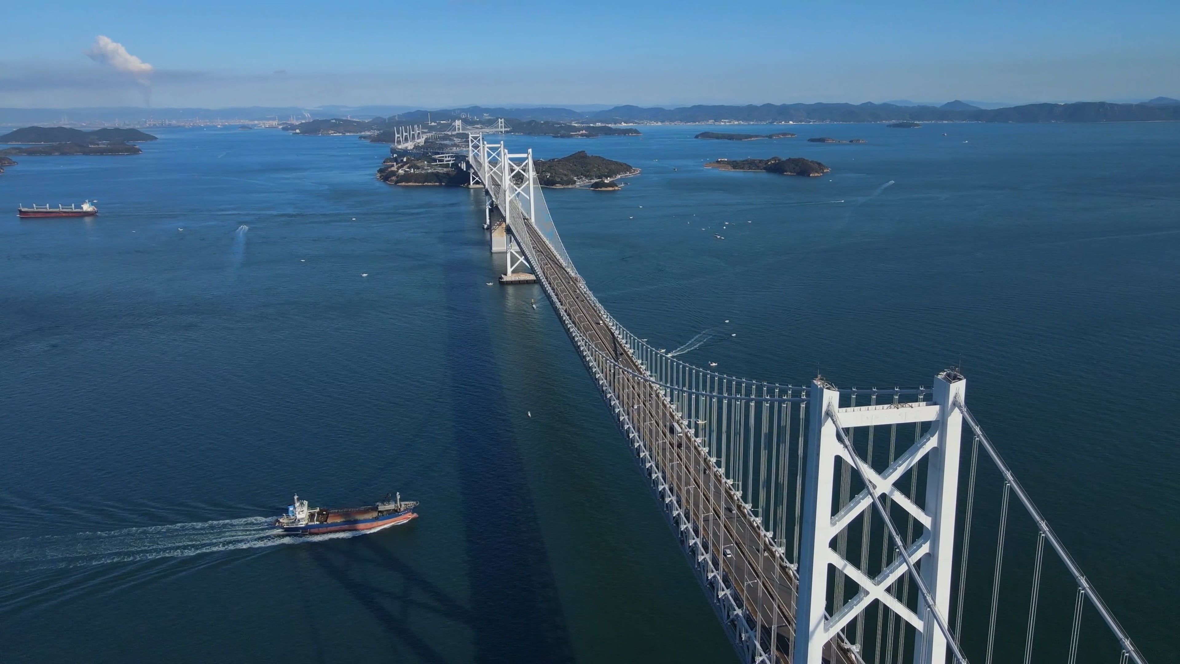 Ships near Bridge on Sea Free Stock Video Footage, Royalty-Free 4K & HD ...