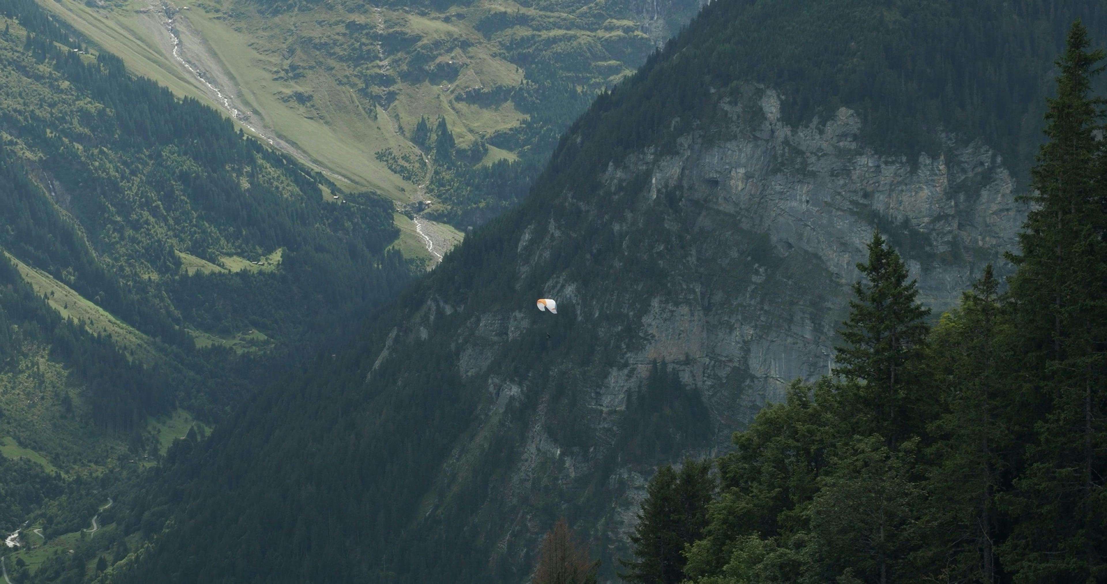 Lauterbrunnen Valley Base Jumping Free Stock Video Footage, Royalty ...