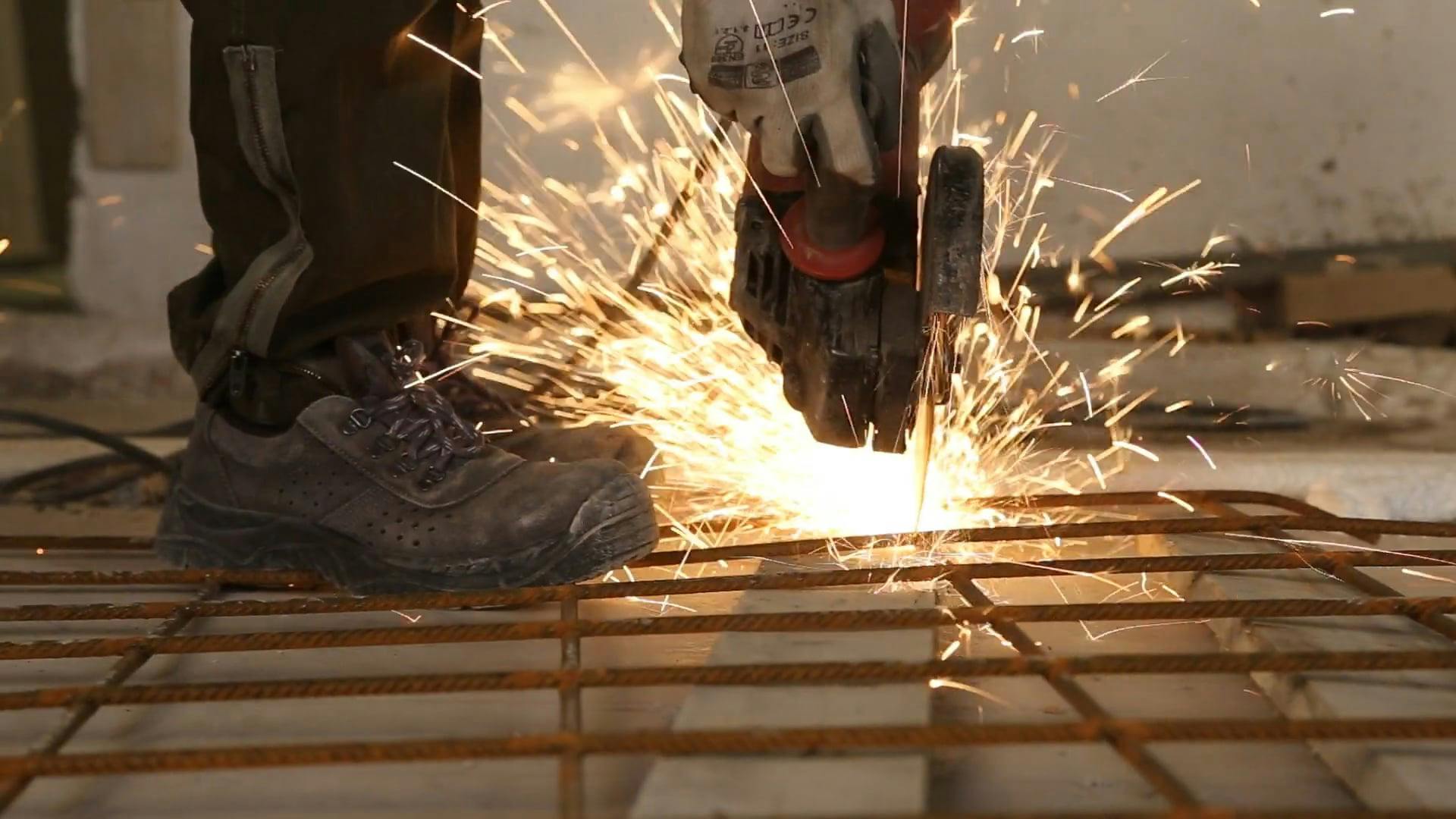 Construction Worker Grinding Inside Compilation Free Stock Video ...