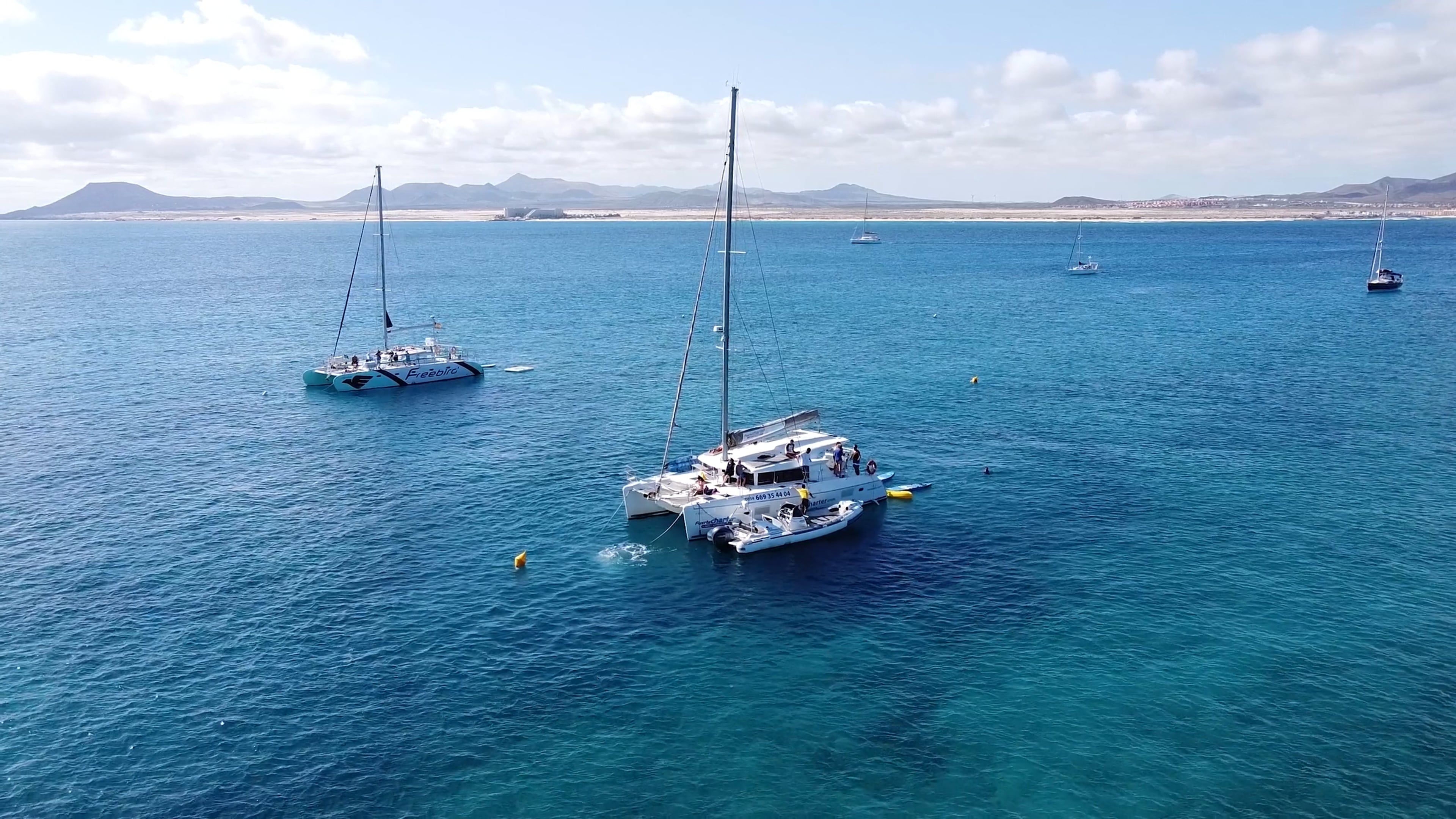 Drone Footage of Watercrafts in the Blue Sea Free Stock Video Footage ...