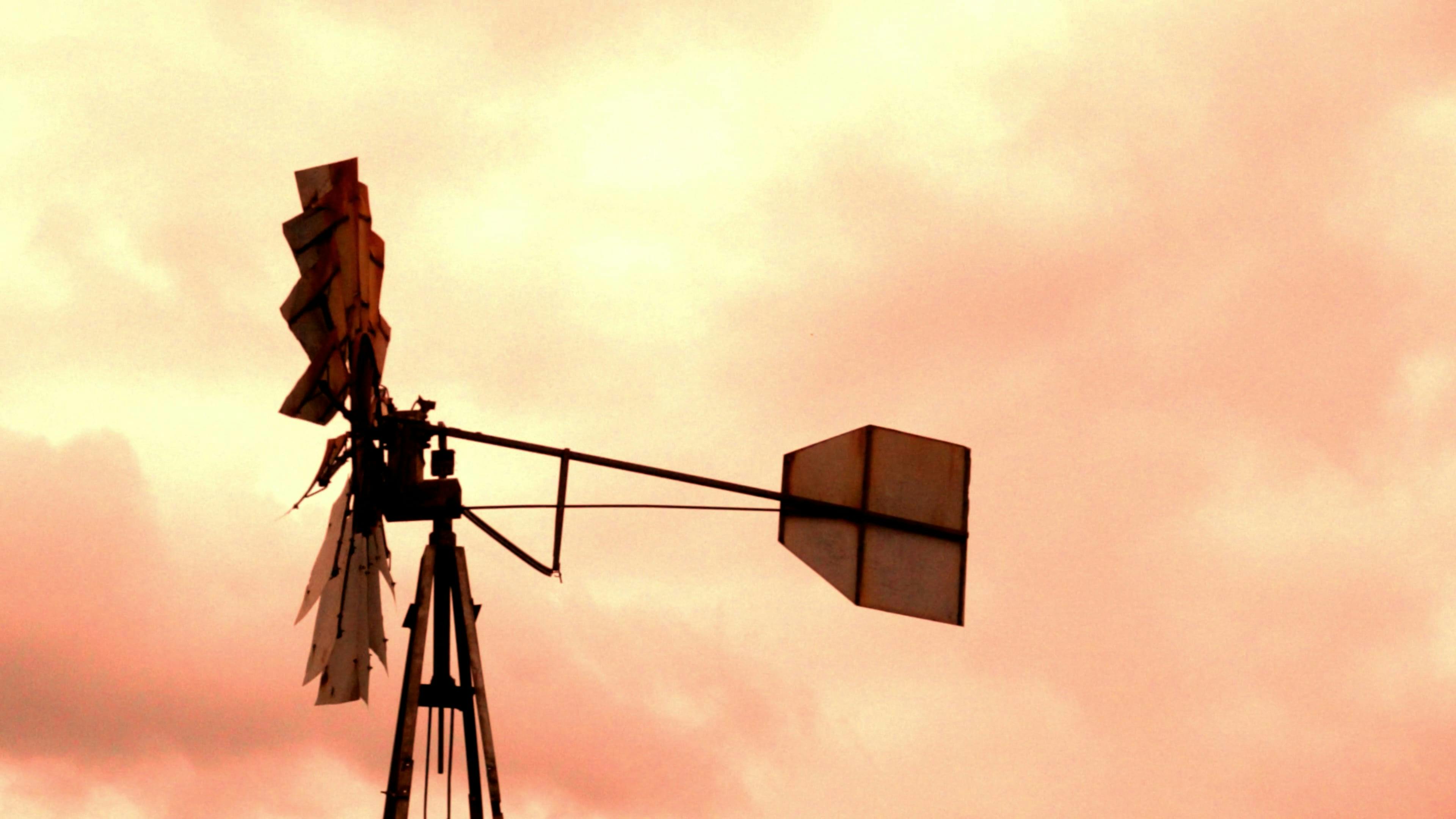 Whirling Windmill Against Clouds Free Stock Video Footage, Royalty-Free ...