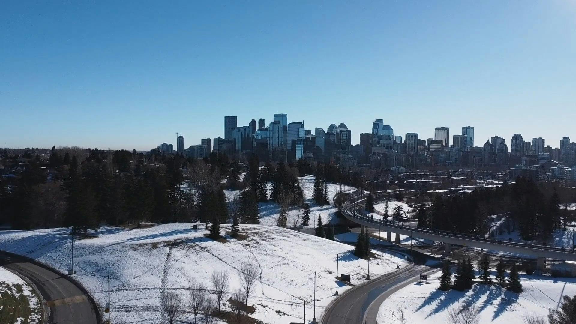 Drone Footage of The City of Calgary Free Stock Video Footage, Royalty ...