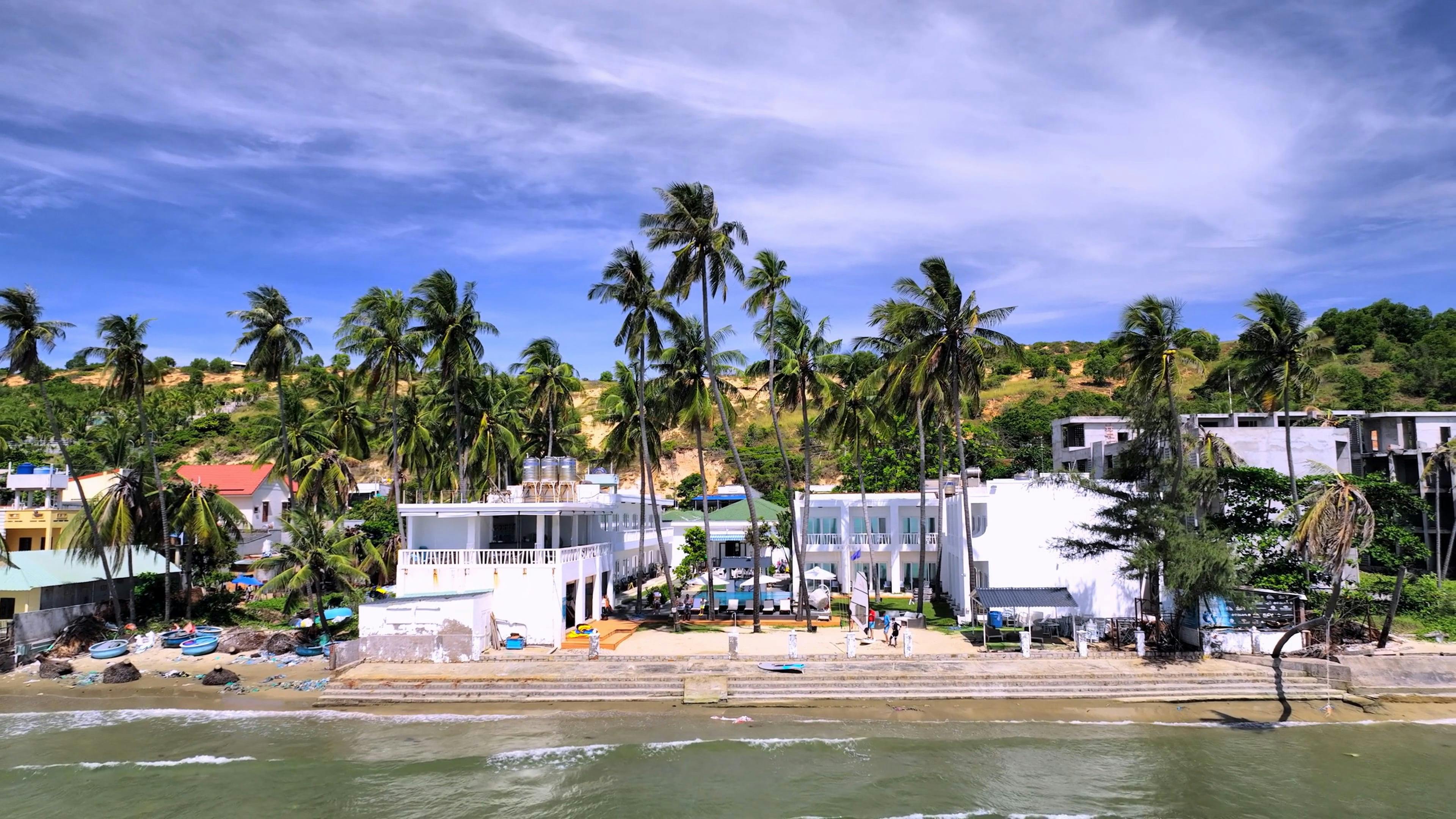 Hotel Buildings on Ocean Shore Free Stock Video Footage, Royalty-Free ...