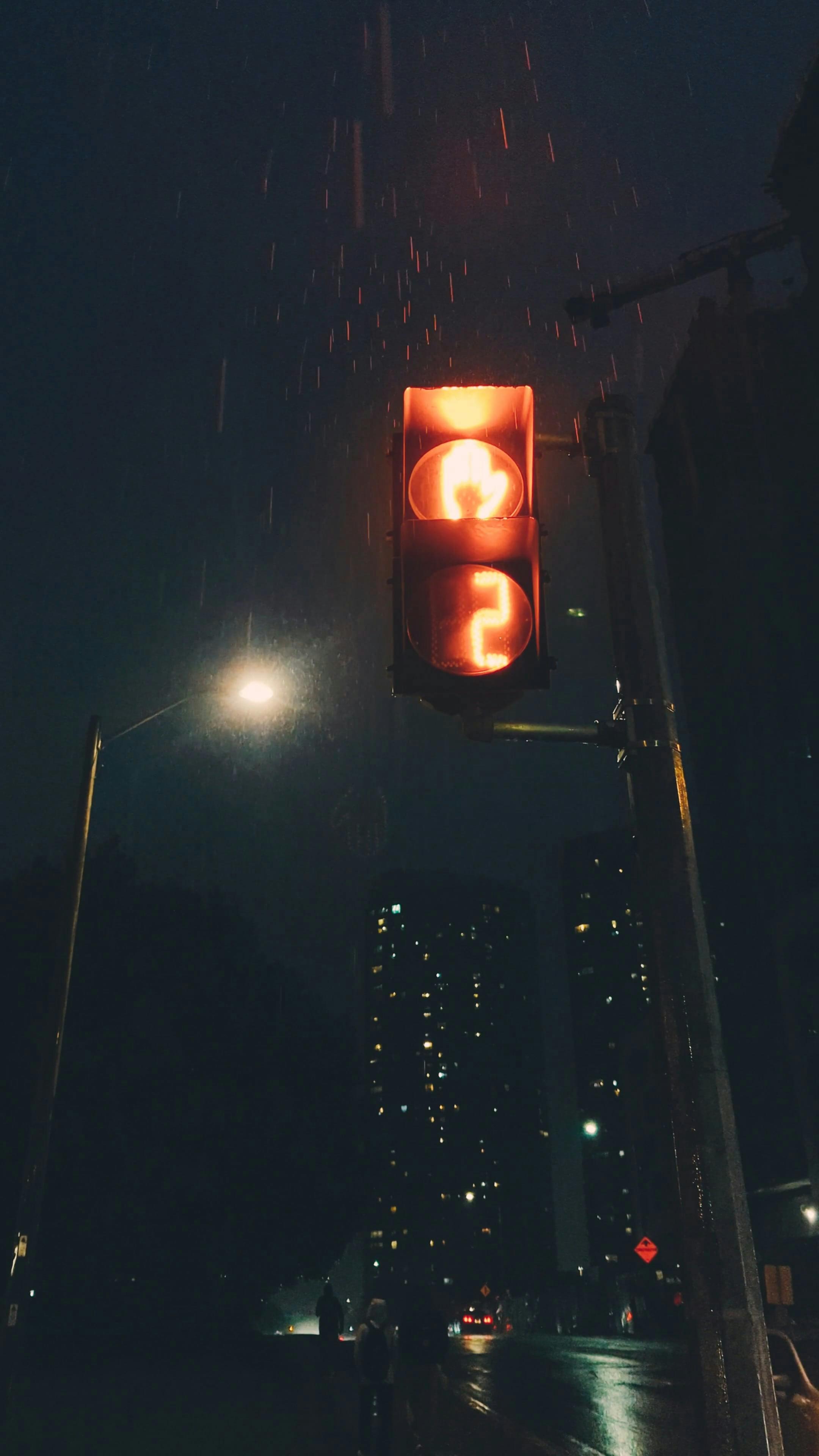 Close up of Street Light at Night Free Stock Video Footage, Royalty ...