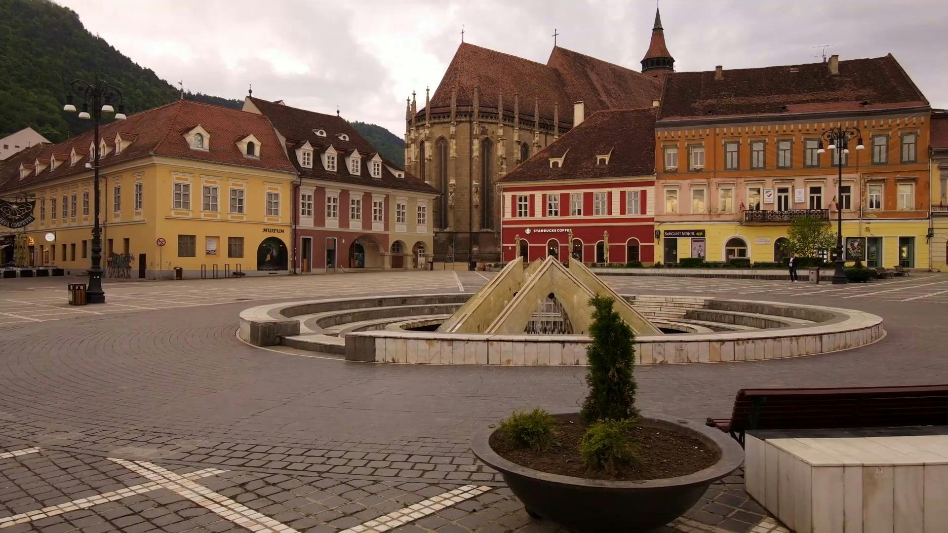 Water Fountain at the Council Square in Brașov, Romania Free Stock ...