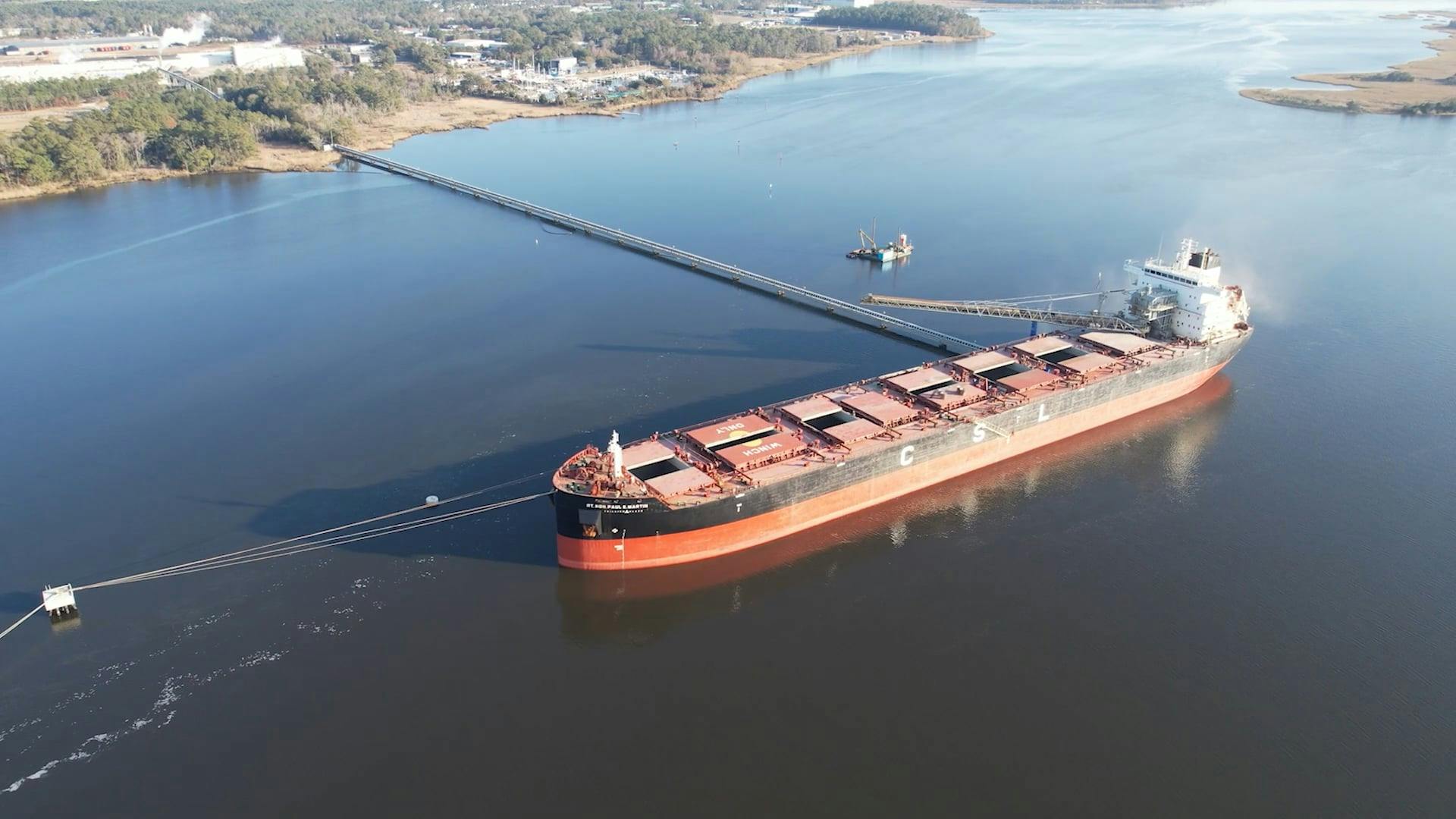 Drone Footage of a Docked Cargo Ship Free Stock Video Footage, Royalty ...