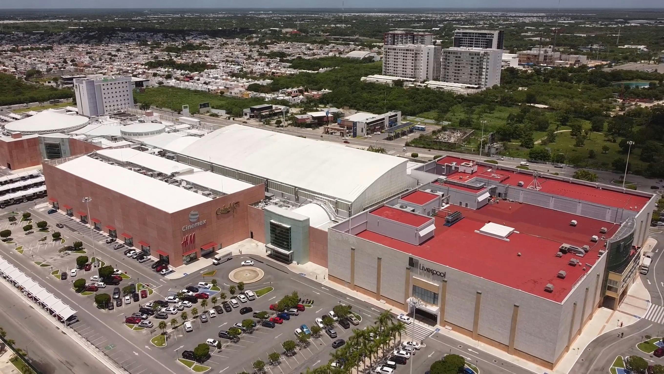 Drone Footage of a Shopping Center in the City of Mérida, Mexico Free ...